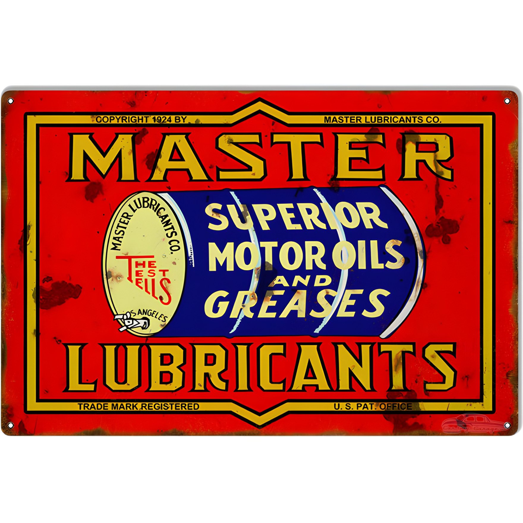Master Lubricants Motor Oil Metal Sign - 16" x 24"
