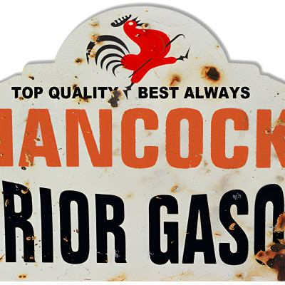Hancock Superior Motor Oil Metal Sign - 23" x 11.25"