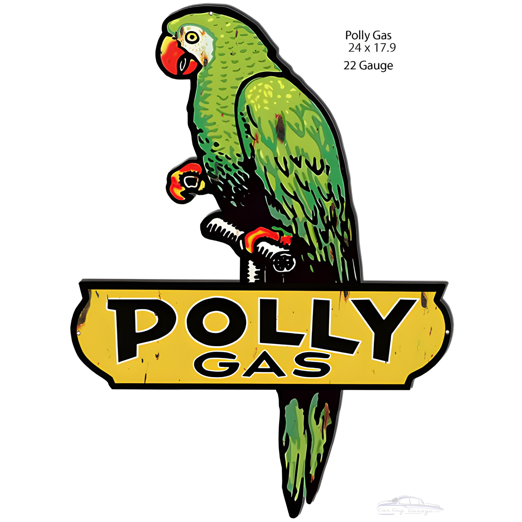 Polly Gasoline Reproduction Metal Sign - 17.9" x 24"