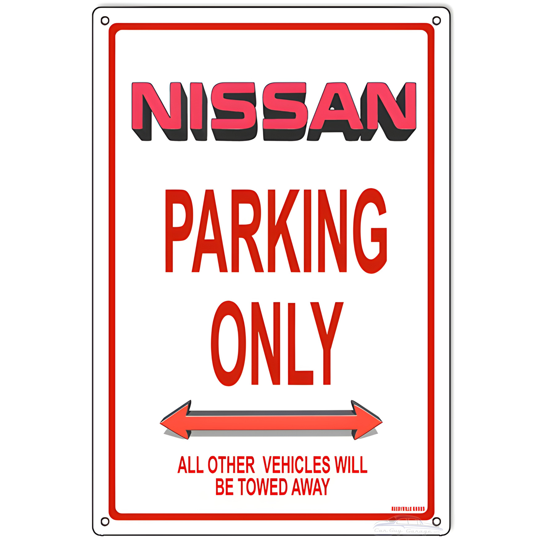 Nissan Parking Only Metal Sign - 12" x 18"
