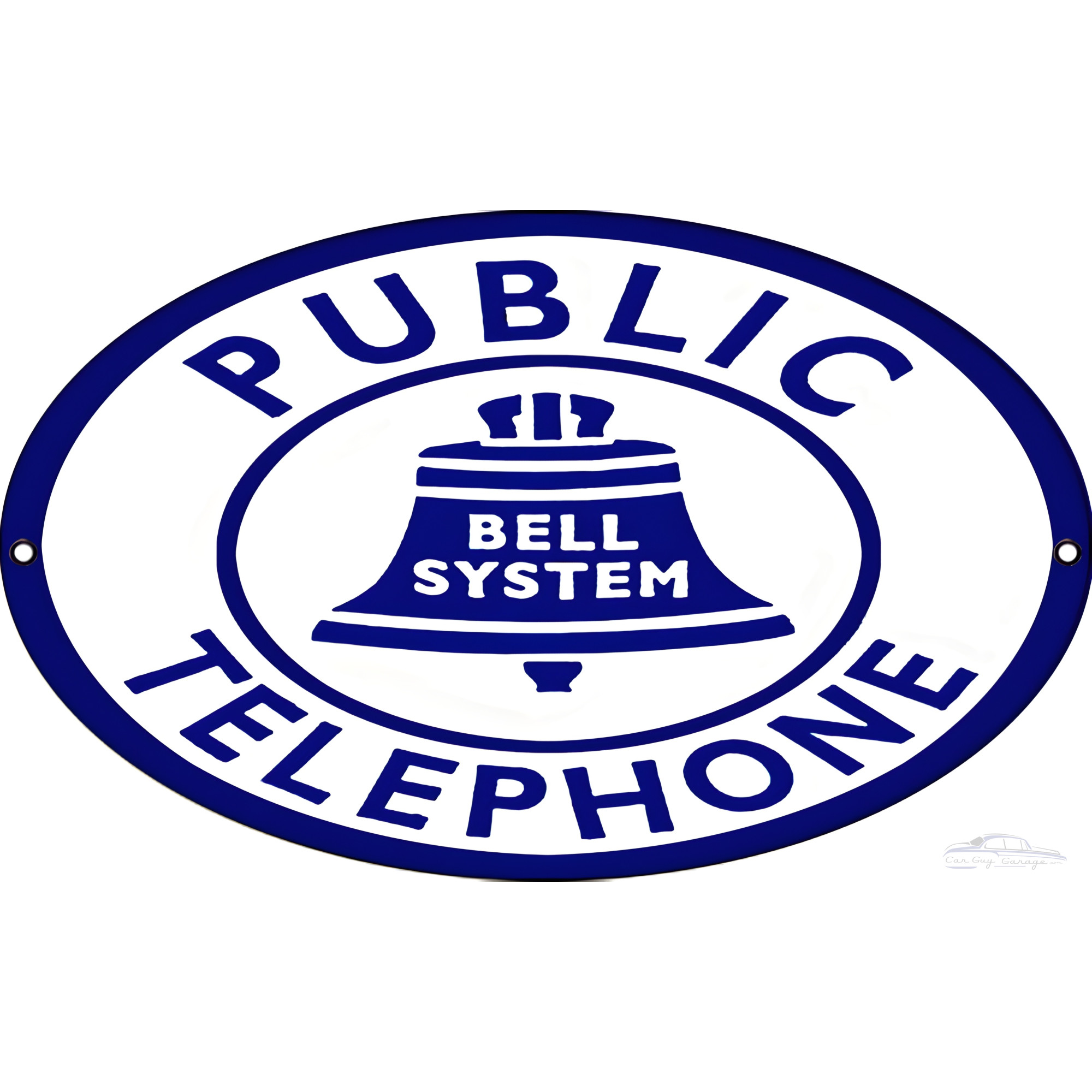 Bell Public Telephone Metal Sign - 11" x 18"