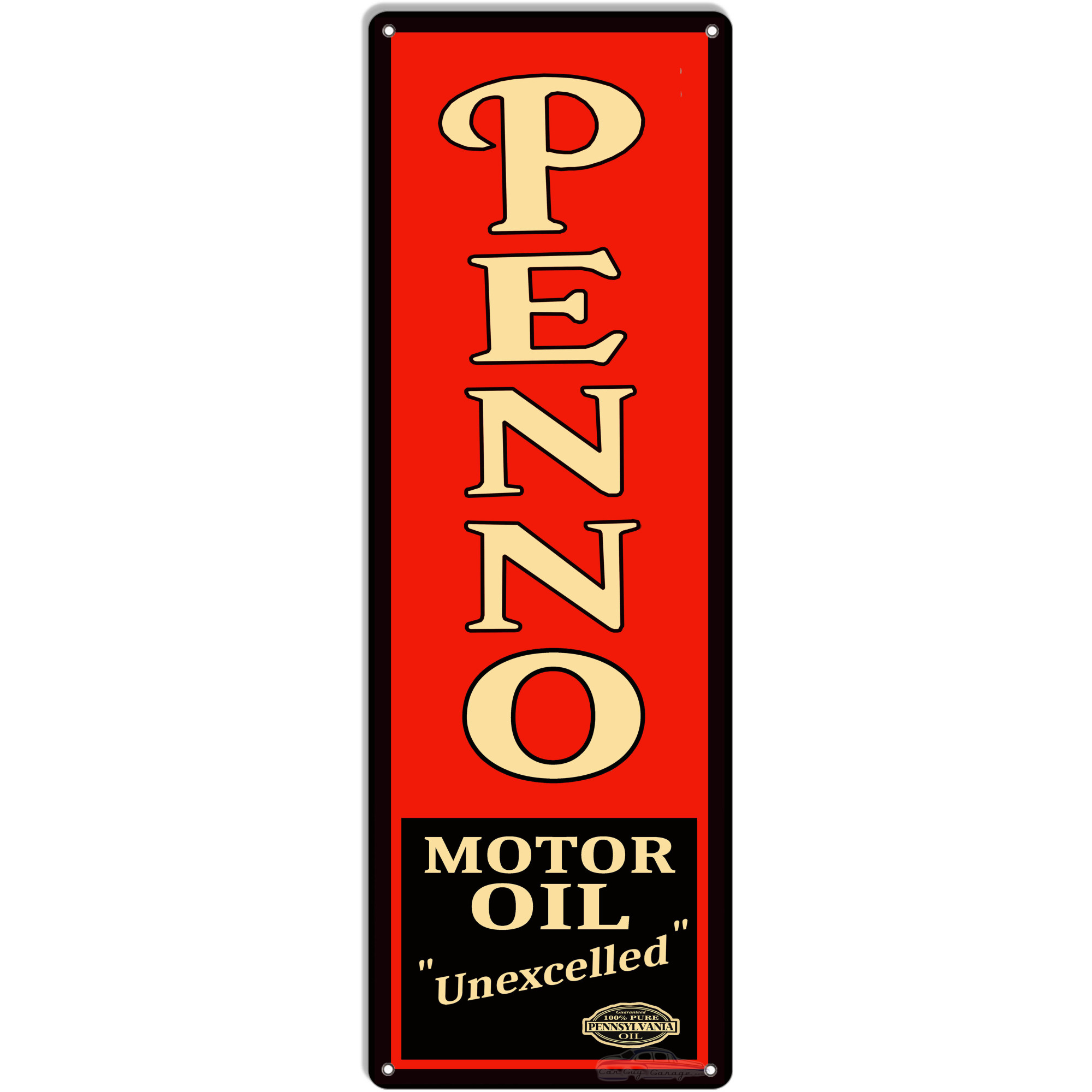 Penno Motor Oil Metal Sign - 9" x 30"