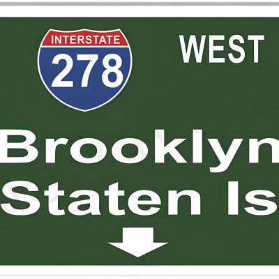 278 WEST Brooklyn Staten Is Sign Metal Sign - 12" x 18"