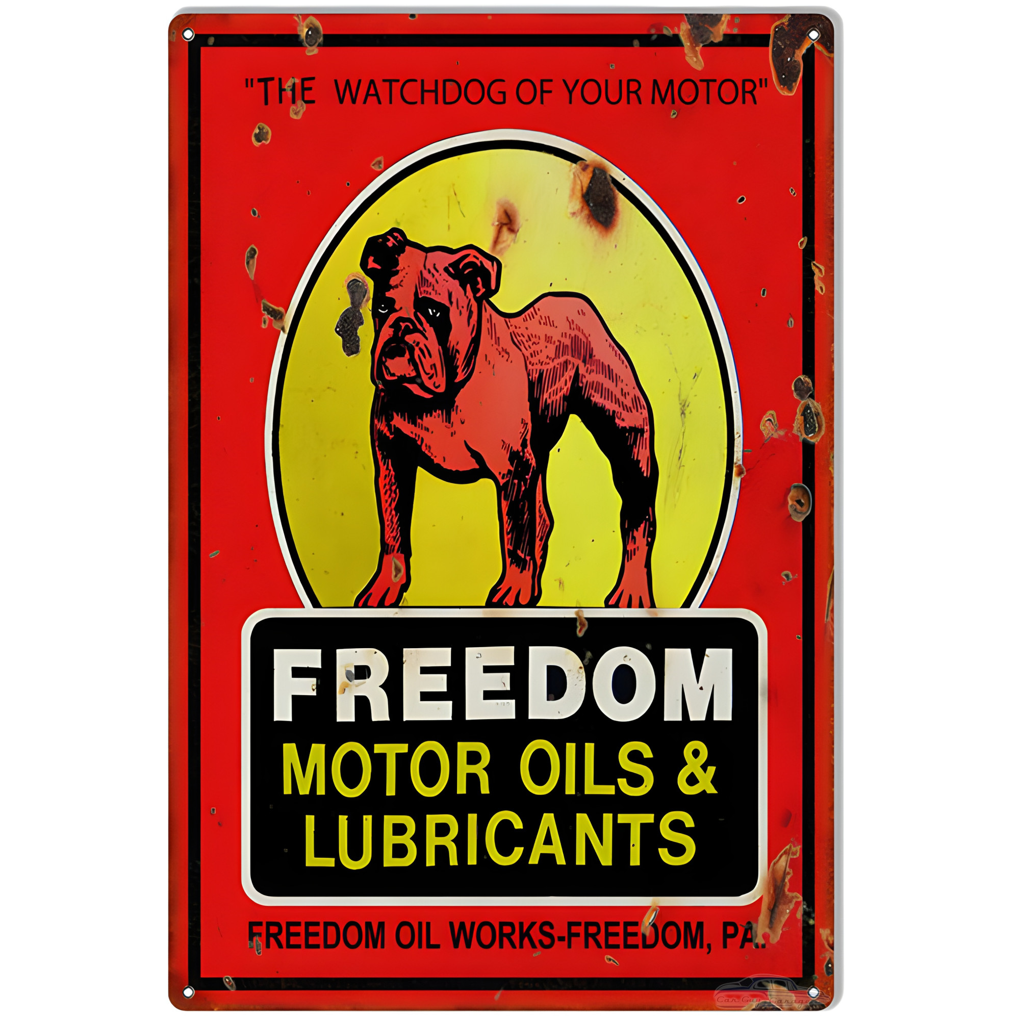 Freedom The Watchdog Motor Oils Metal Sign - 12" x 18"