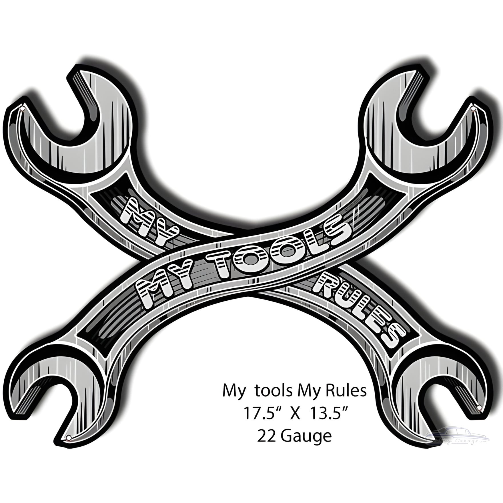 My Tools My Rules Metal Sign - 13.5" x 17.5"
