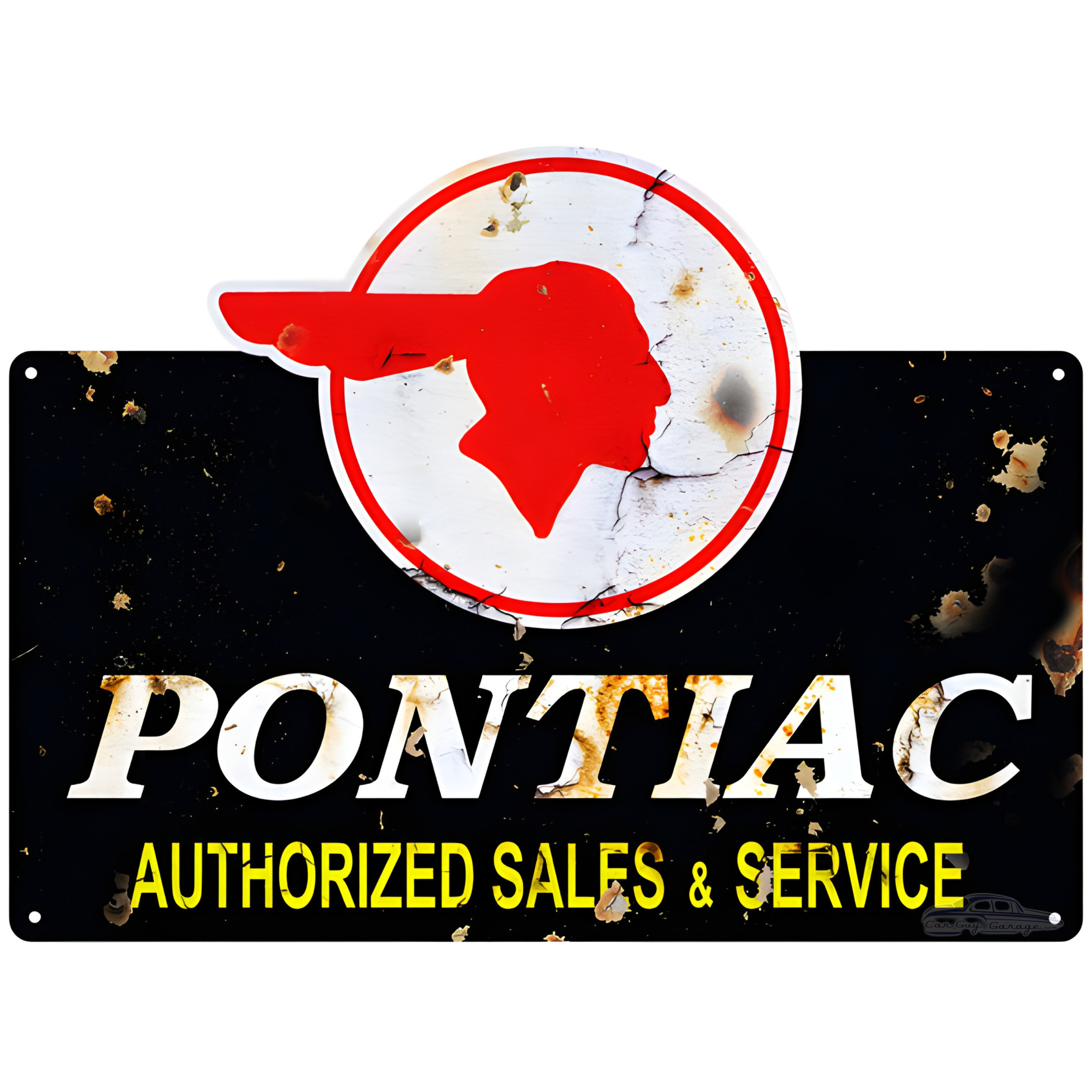 Vintage Pontiac Metal Sign - 18" x 24"