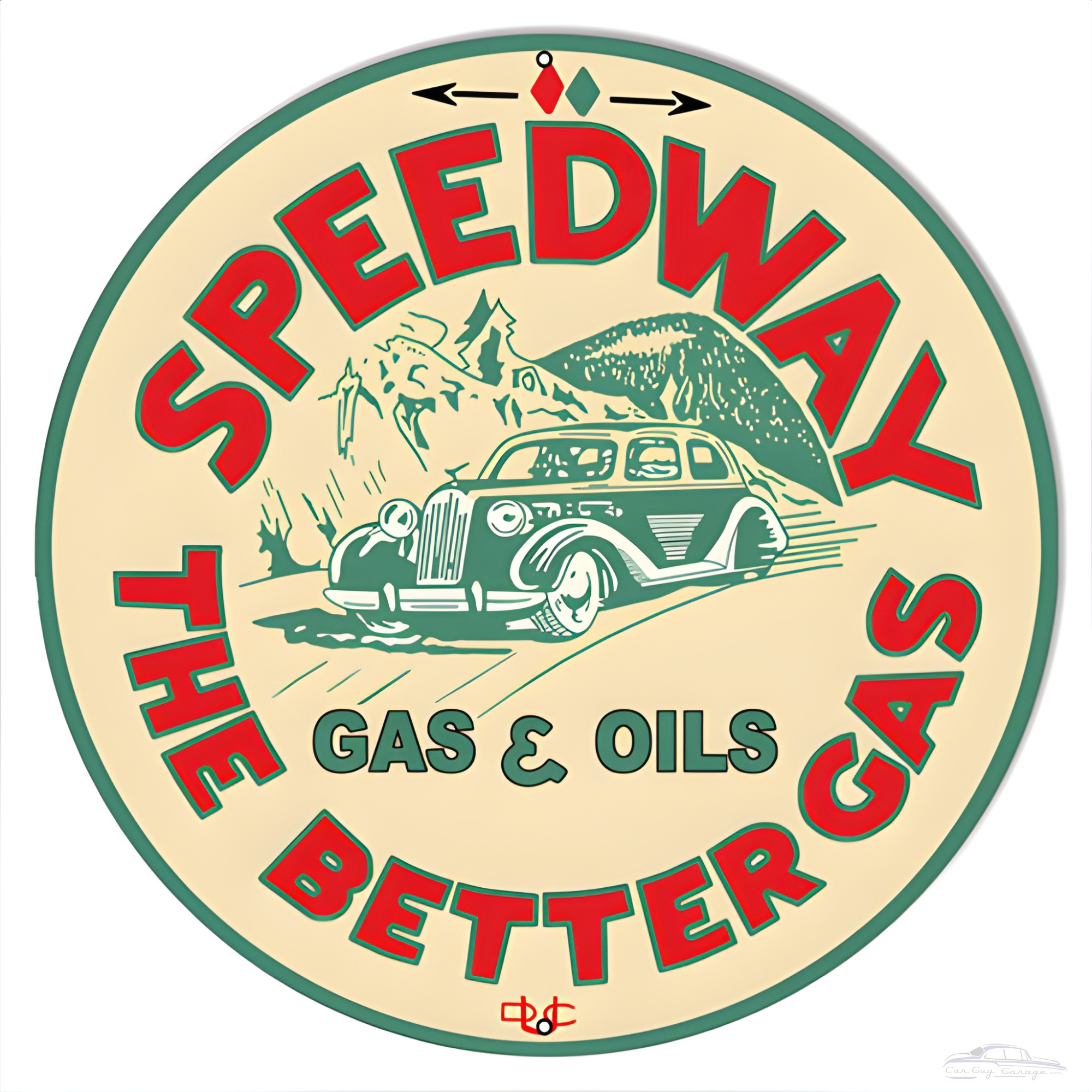 Speedway Motor Oil Reproduction Garage Shop Metal Sign - 14" Round