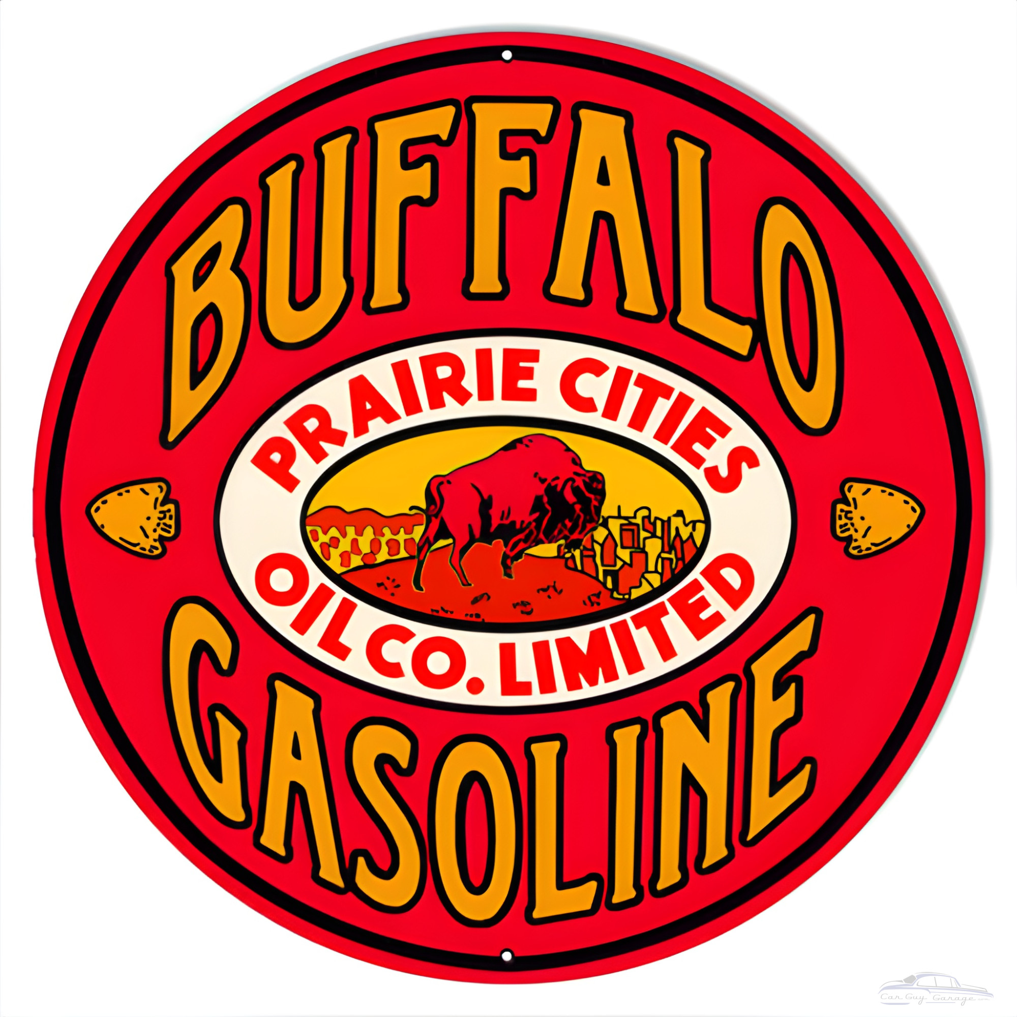 Buffalo Gasoline Metal Sign - 14" x 14"