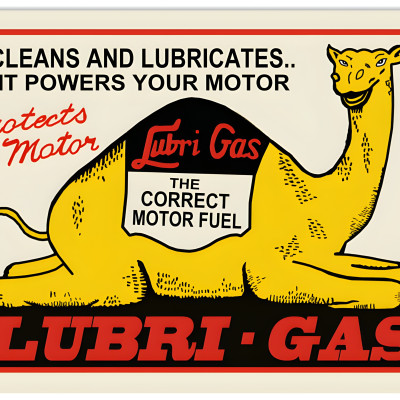 Lubri Gas The Correct Motor Fuel Metal Sign - 12" x 18"