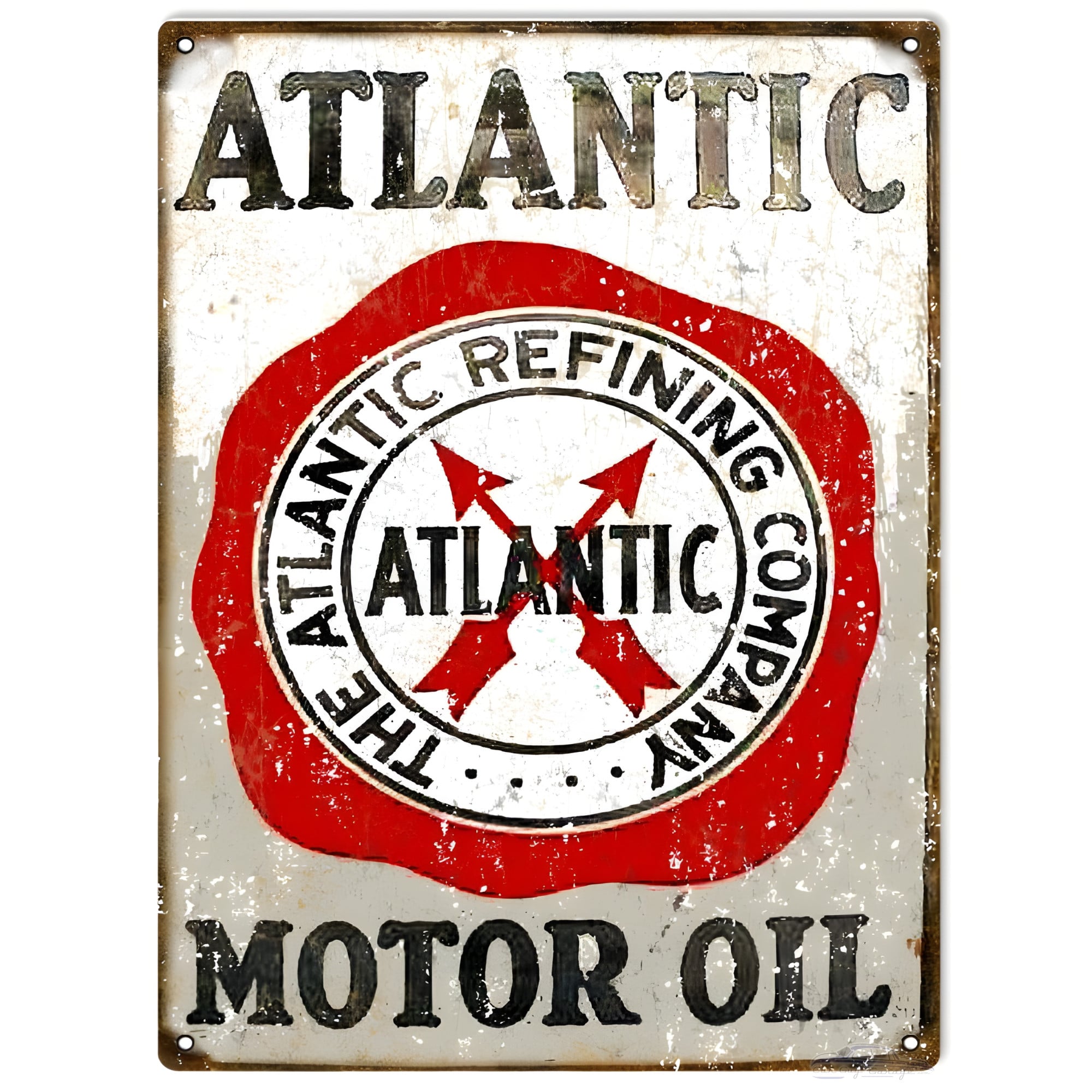 Atlantic Motor Oil The Atlantic Refining Company Metal Sign - 9" x 12"