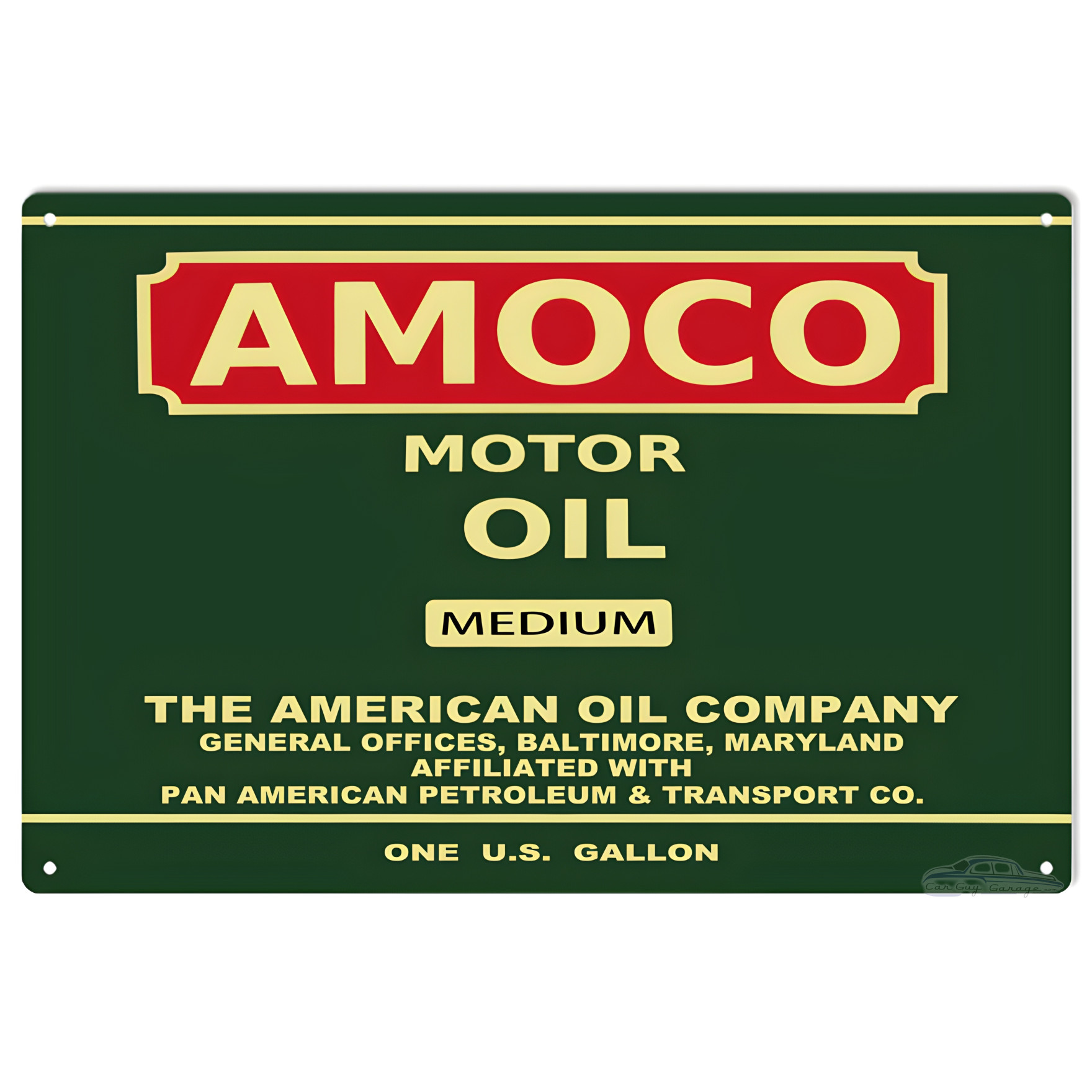 Amoco Motor Oil Metal Sign - 12" x 18"