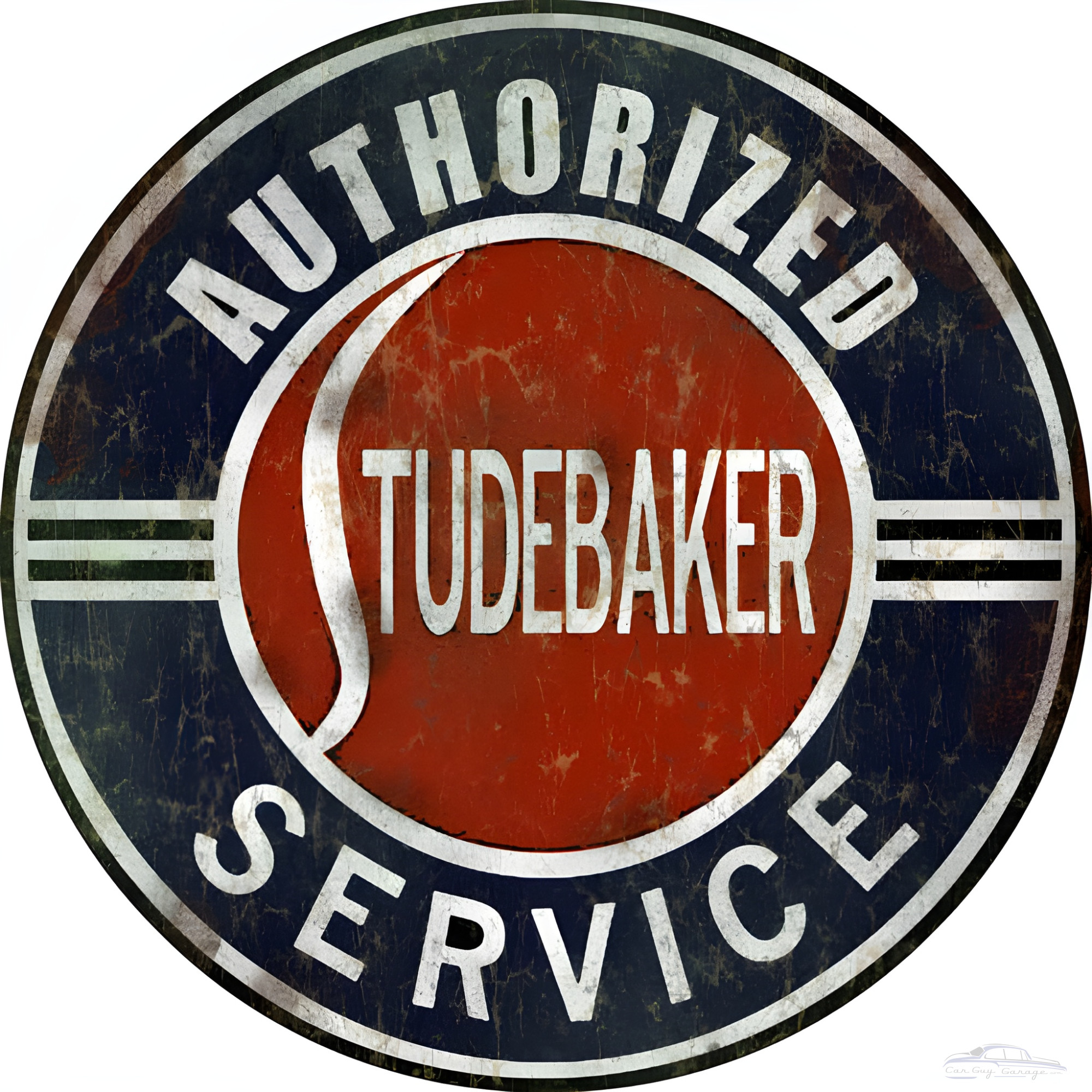 Authorized Studebaker Service Center Metal Sign - 14" Round