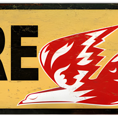 Pure Firebird Gasoline Metal Sign - 6" x 18"