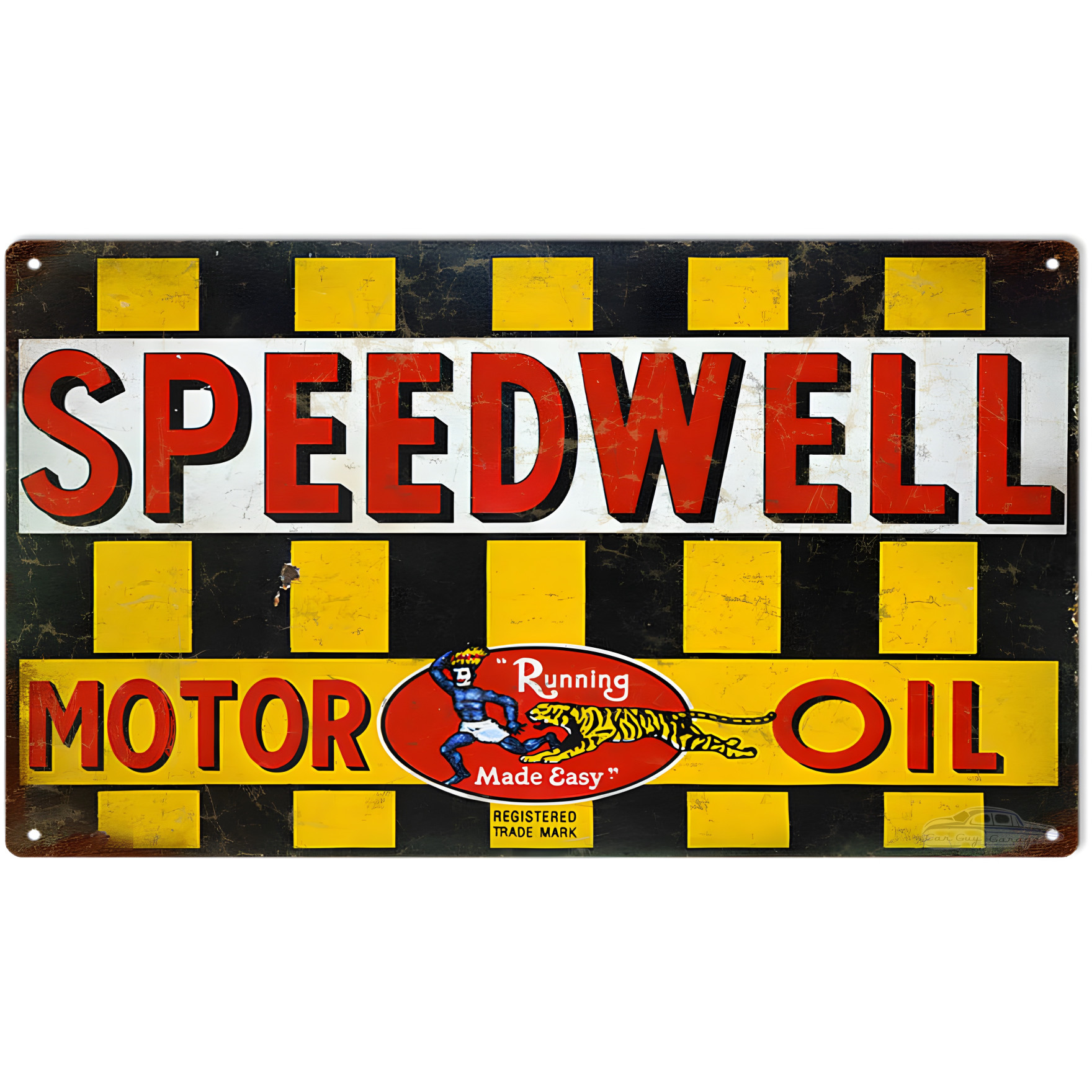 Speedwell Motor Oil And Gas Station Metal Sign - 8" x 14"