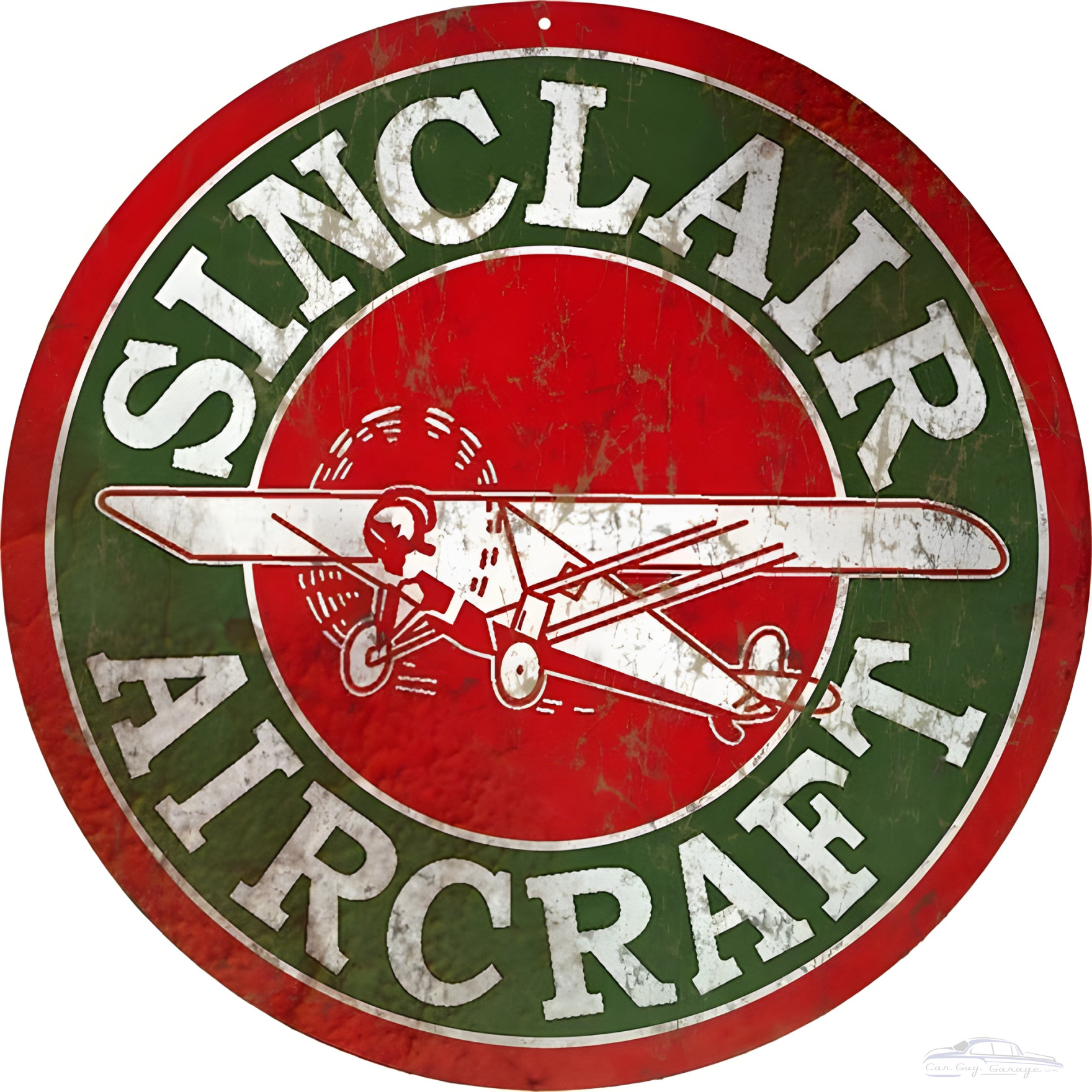 Sinclair Aircraft Metal Sign - 14" Round