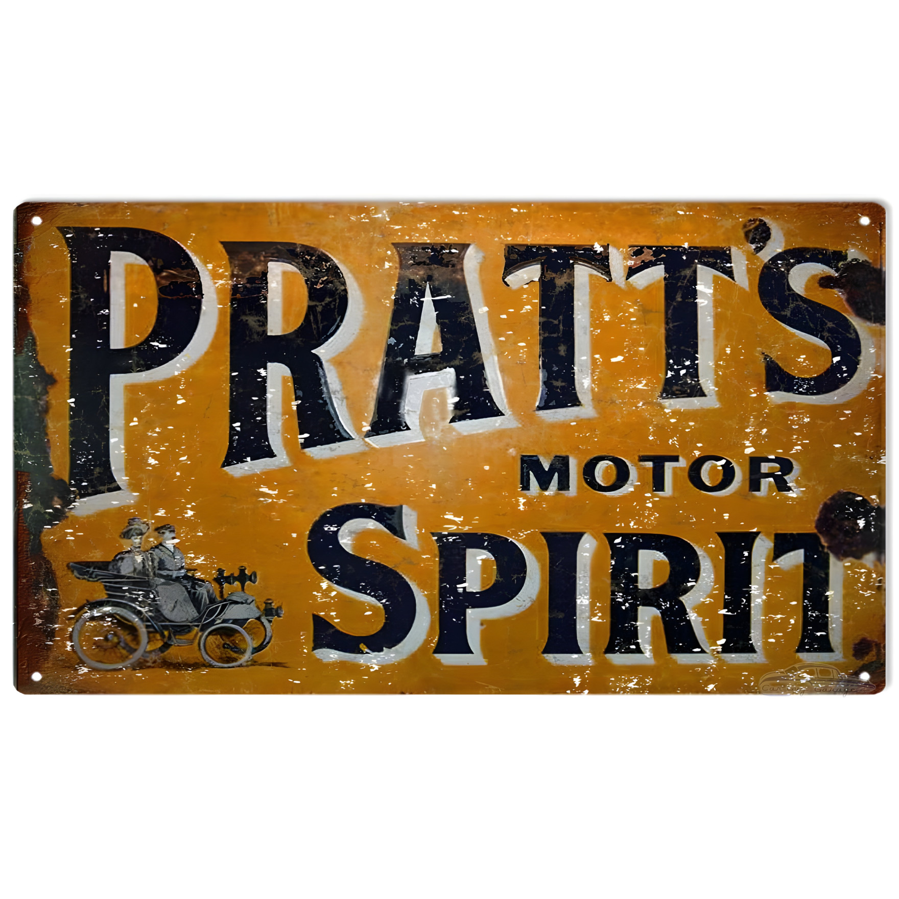 Pratt's Motor Spirit Metal Sign - 8" x 14"