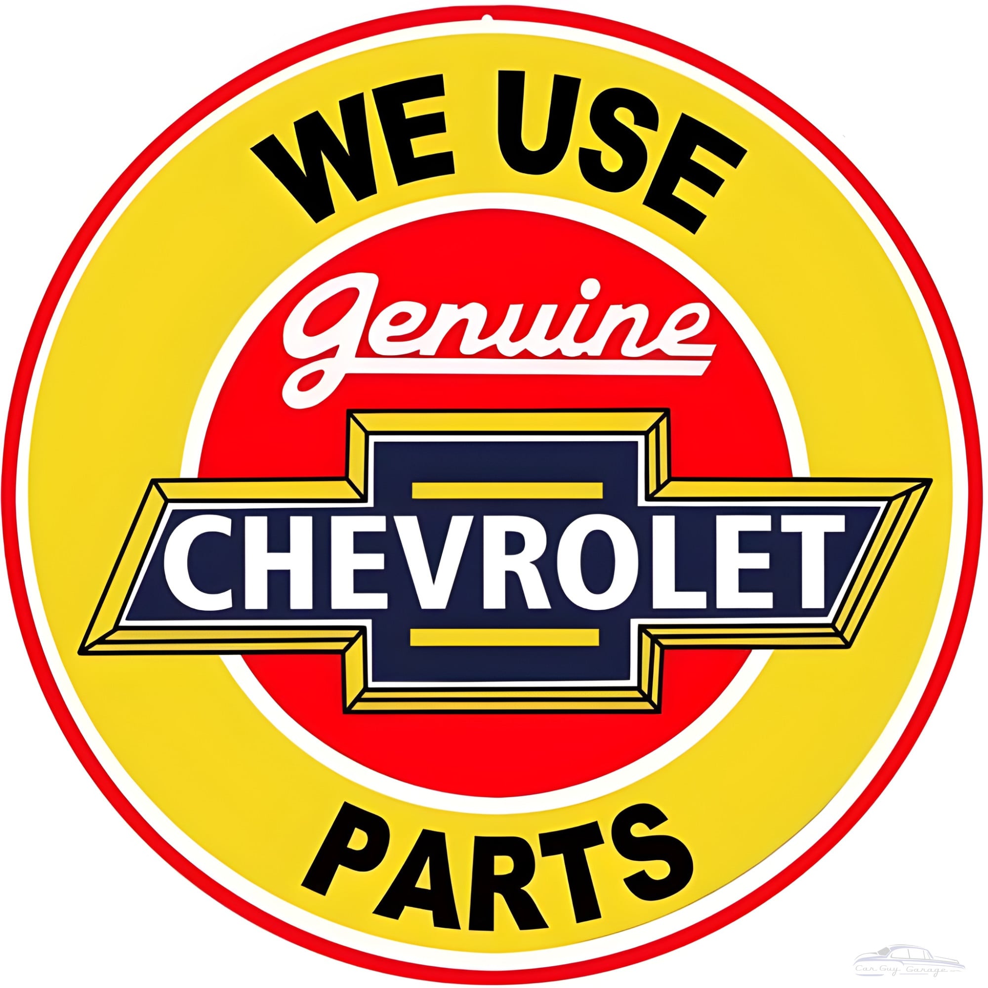 Genuine Chevrolet Parts Metal Sign - 14" Round