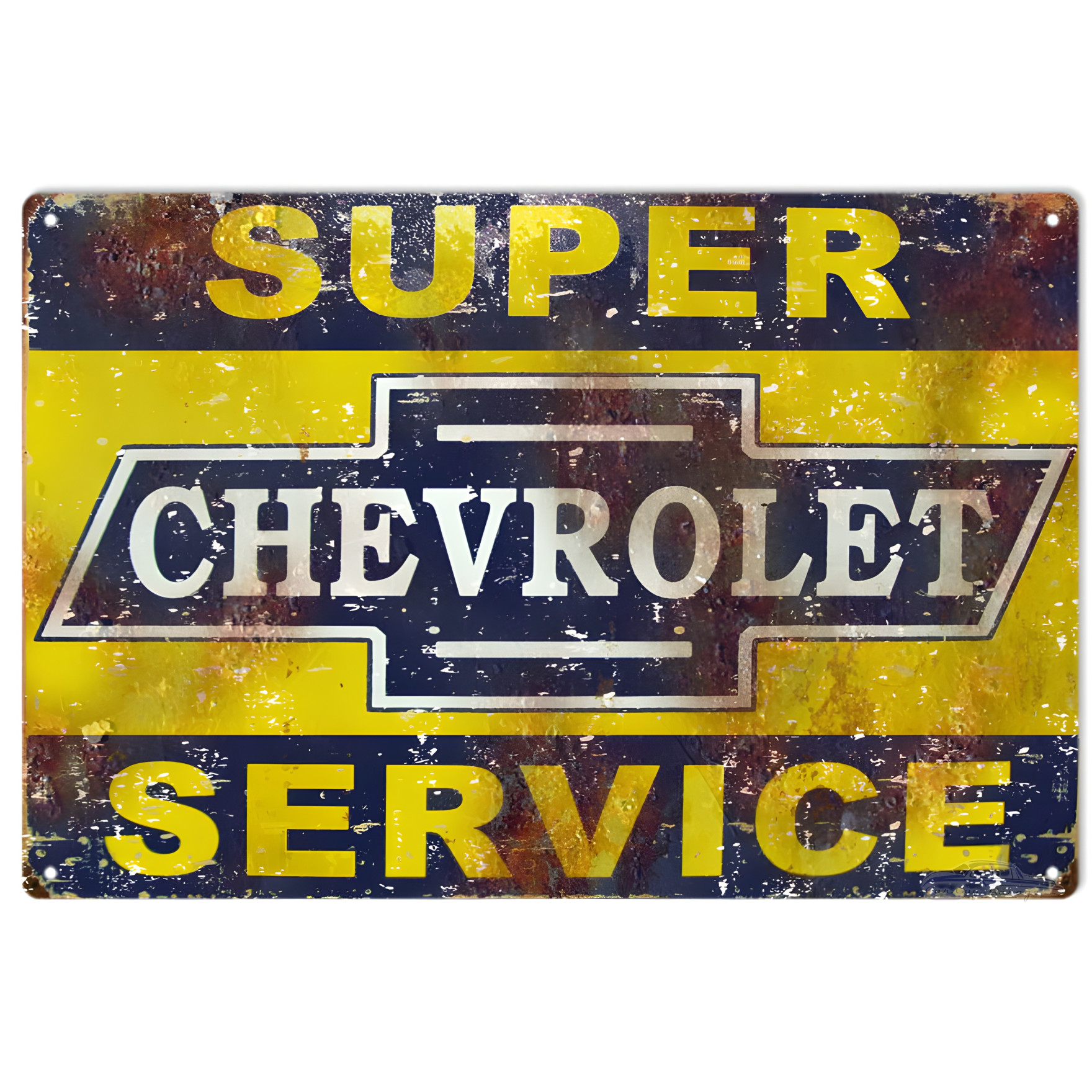 Super Chevrolet Service Metal Sign - 12" x 18"