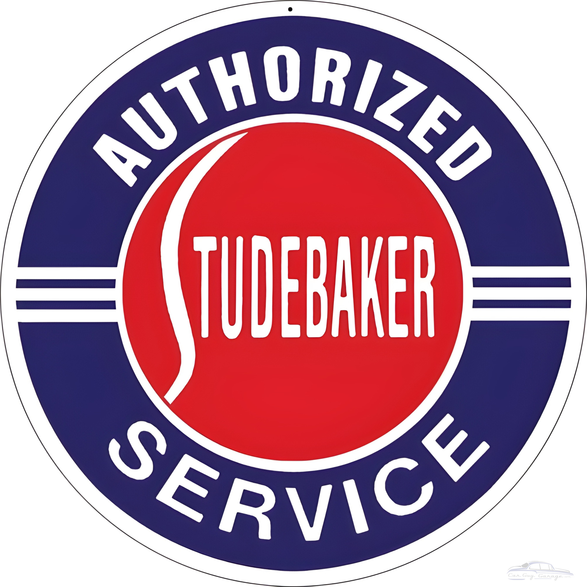Authorized Studebaker Service Metal Sign - 14" Round