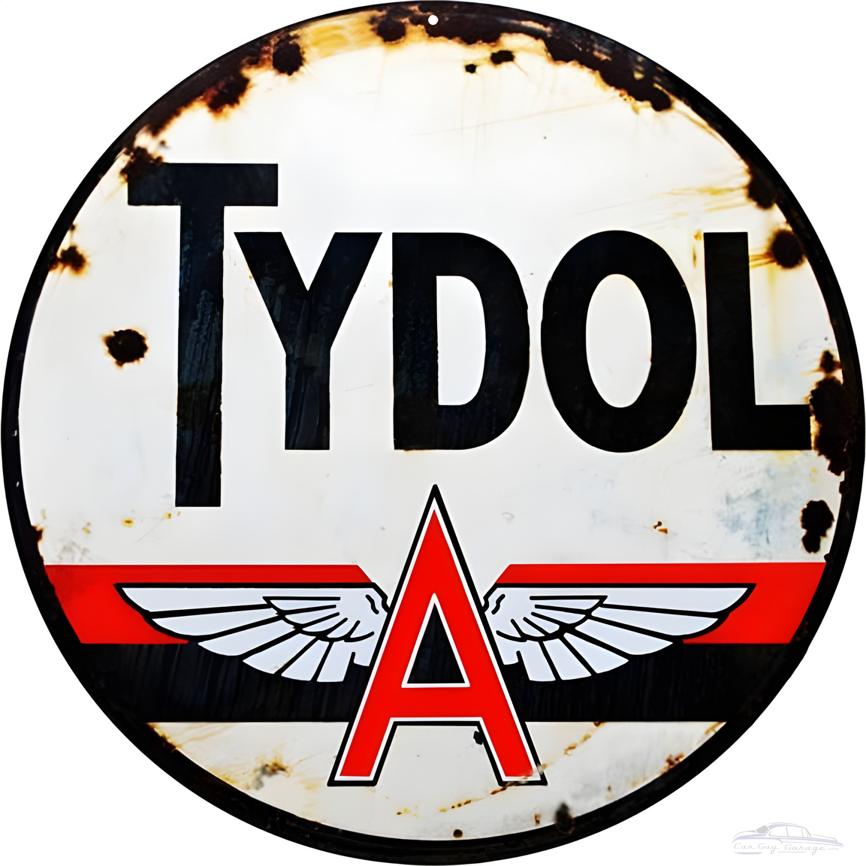 Tydol Motor Oil Metal Sign - 14" Round
