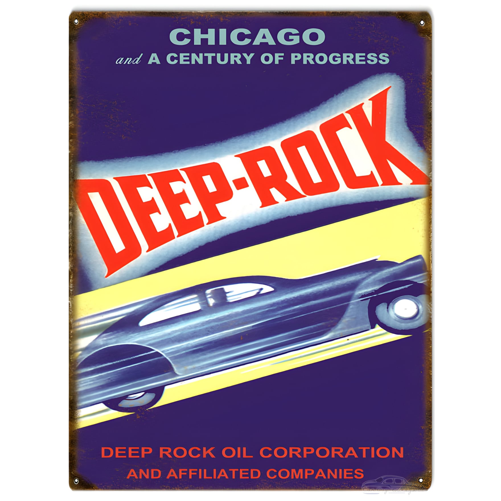 Deep-Rock Oil Corp. And Affiliated Companies Metal Sign - 9" x 12"