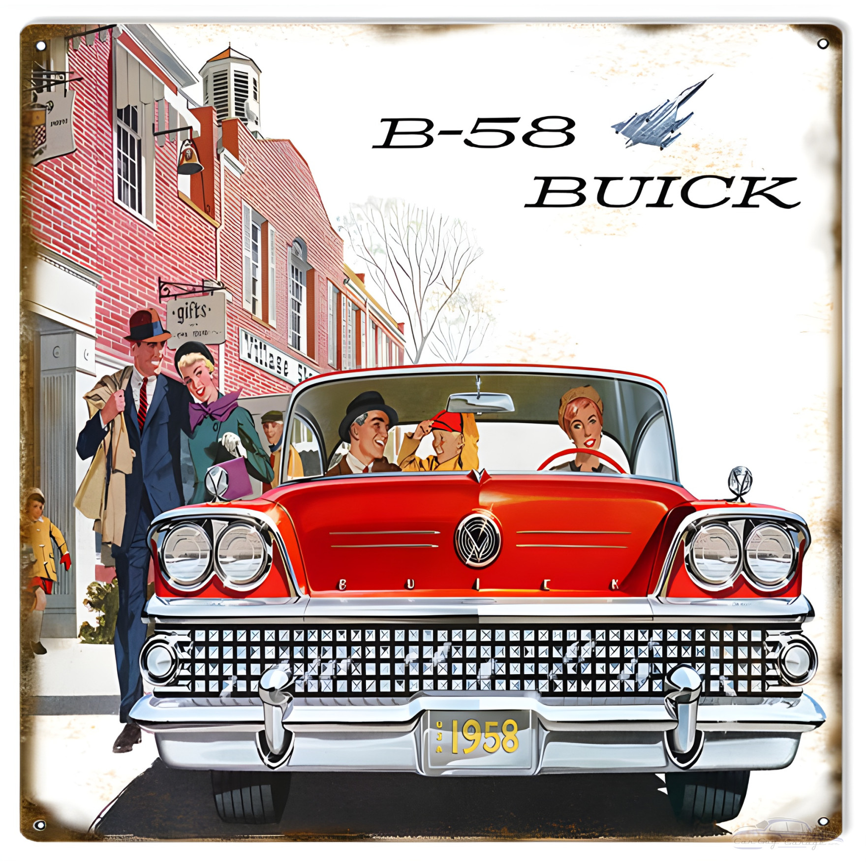 B-58 Buick Metal Sign - 12" x 12"
