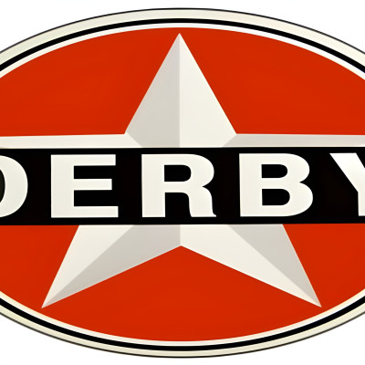Derby Gasoline Metal Sign - 9" x 14"