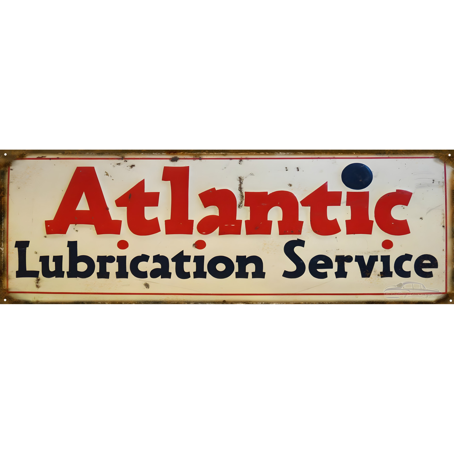Atlantic Lubrication Service Metal Sign - 6" x 18"
