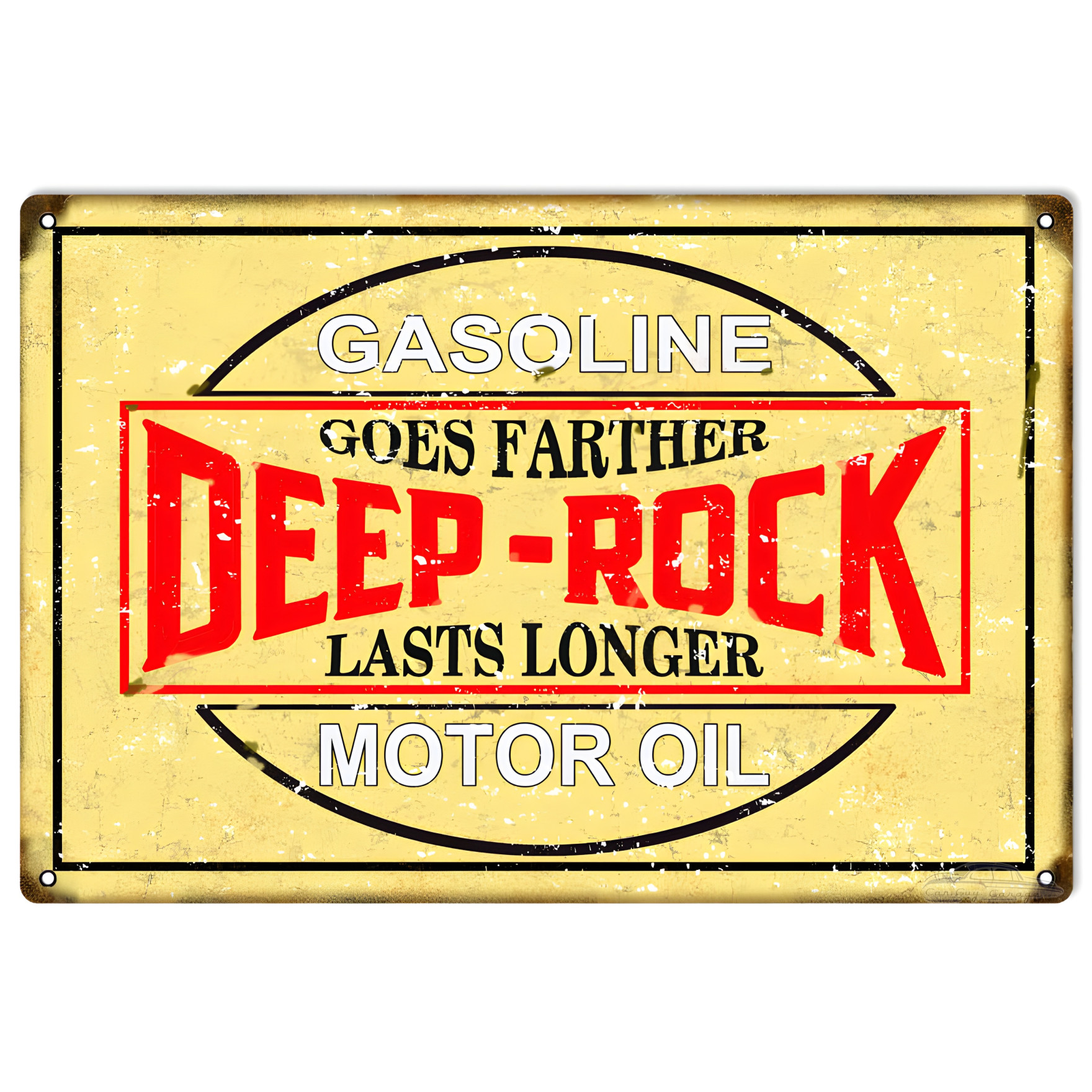 Deep Rock Gasoline And Motor Oil Metal Sign - 12" x 18"