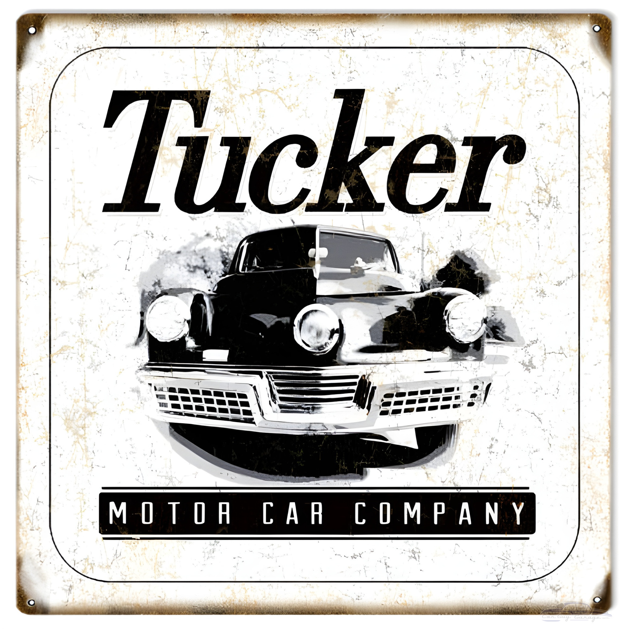 Tucker Motor Car Company Metal Sign - 12" x 12"