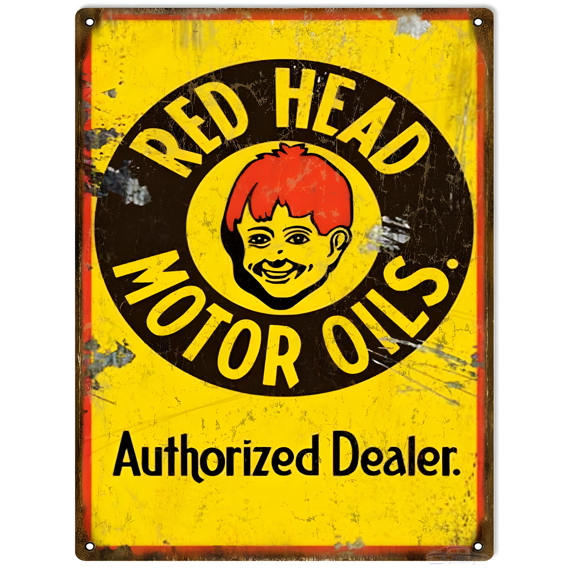 Red Head Motor Oils Authorized Dealer Metal Sign - 9" x 12"