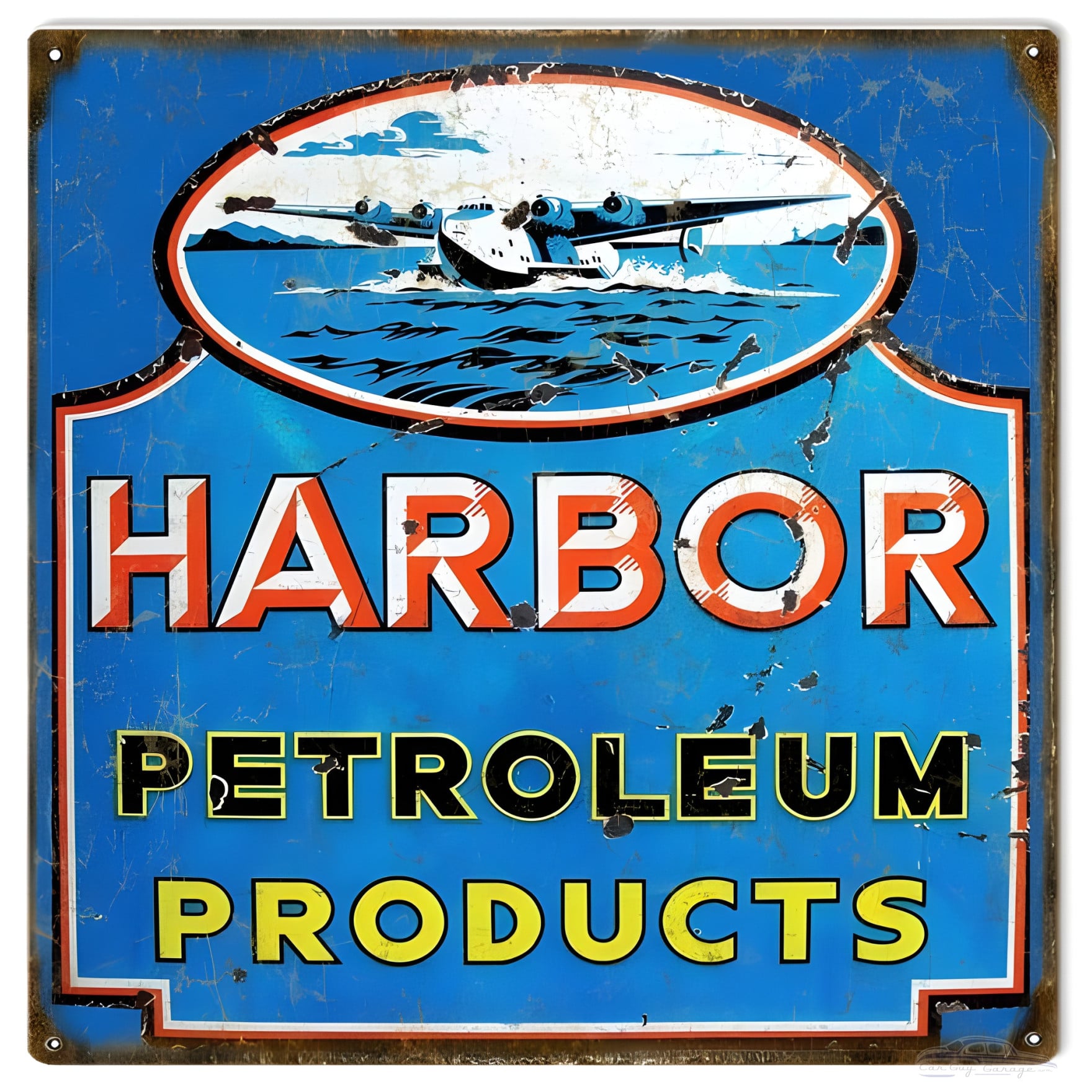 Harbor Petroleum Products Gasoline Metal Sign - 12" x 12"