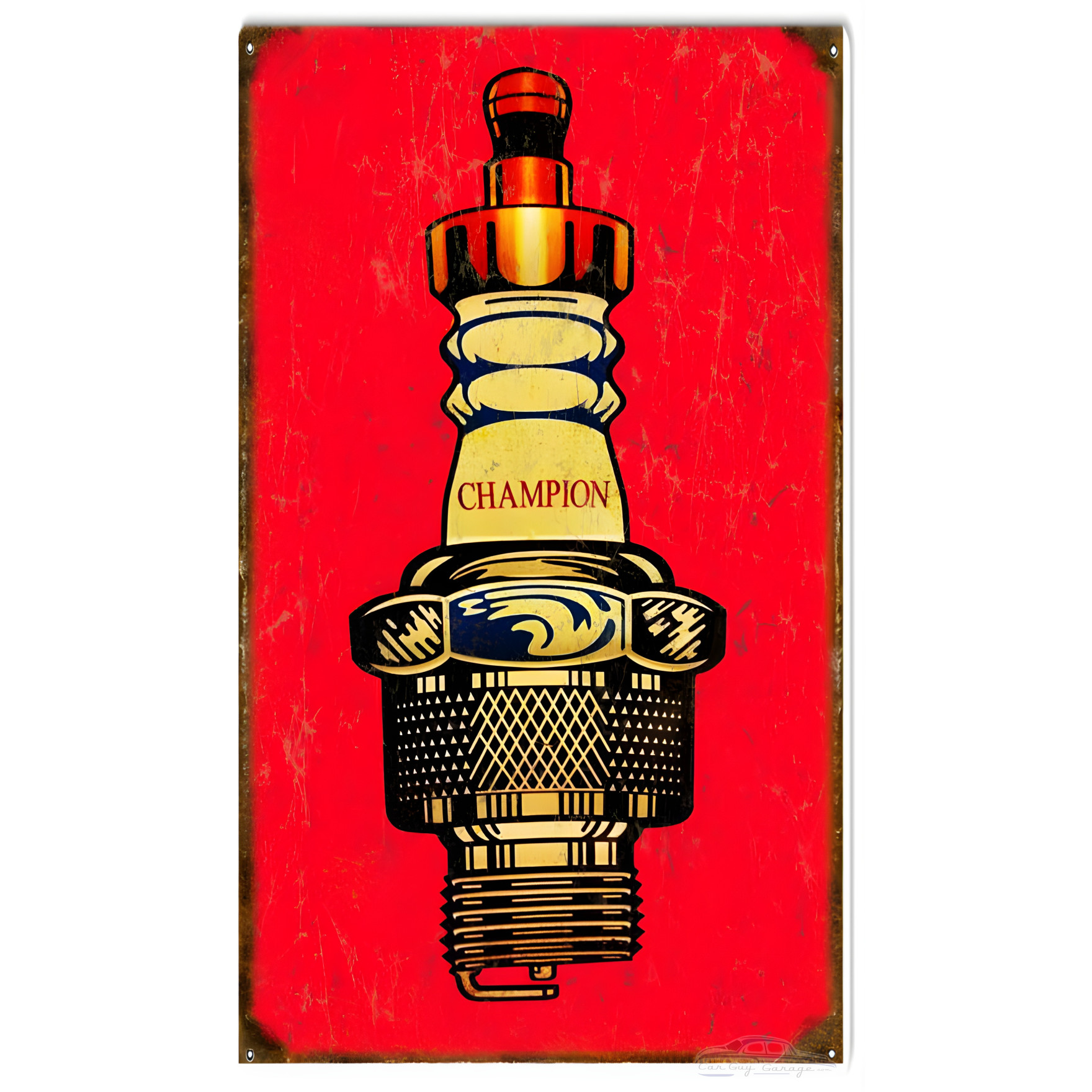 Champion Spark Plug Metal Sign - 8" x 14"