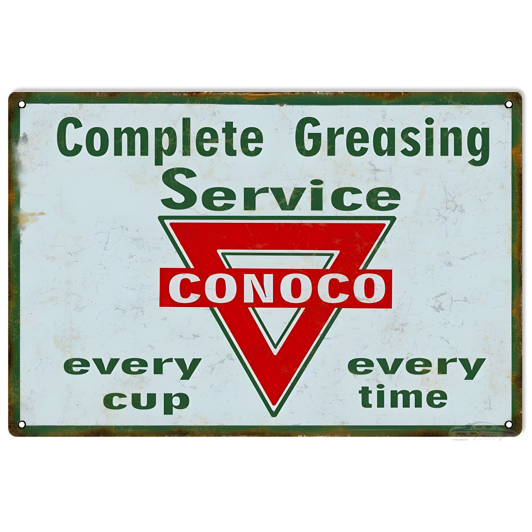 Conoco Complete Grease Service Motor Oil Metal Sign - 12" x 18"
