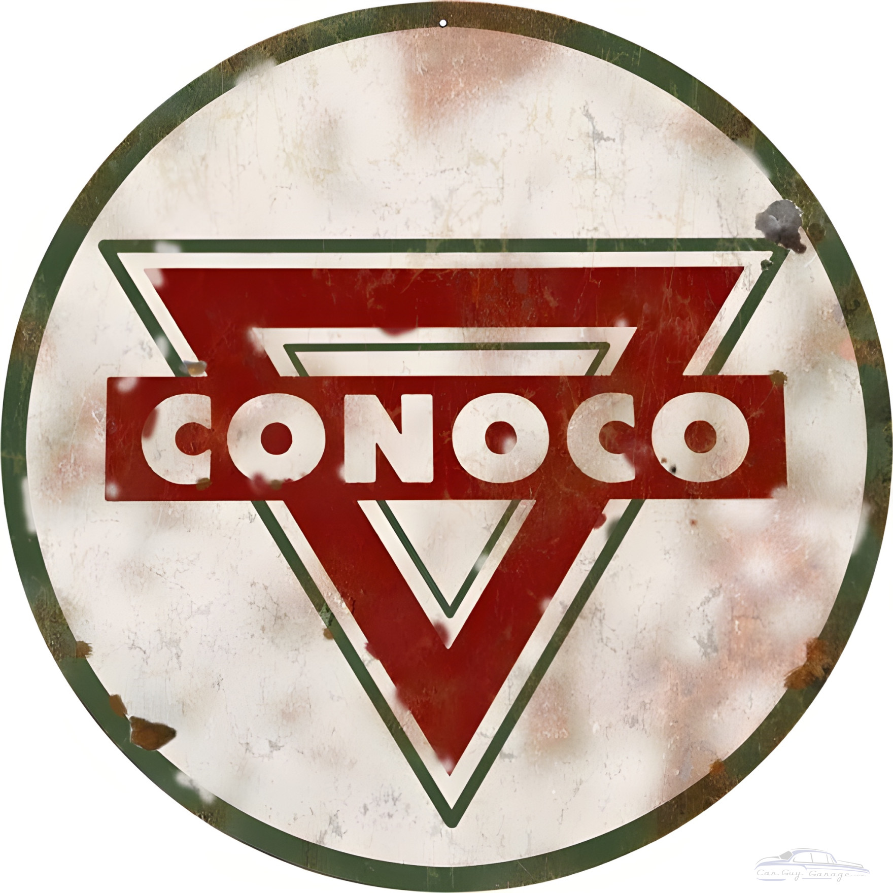 Conoco Gasoline Metal Sign - 18" Round