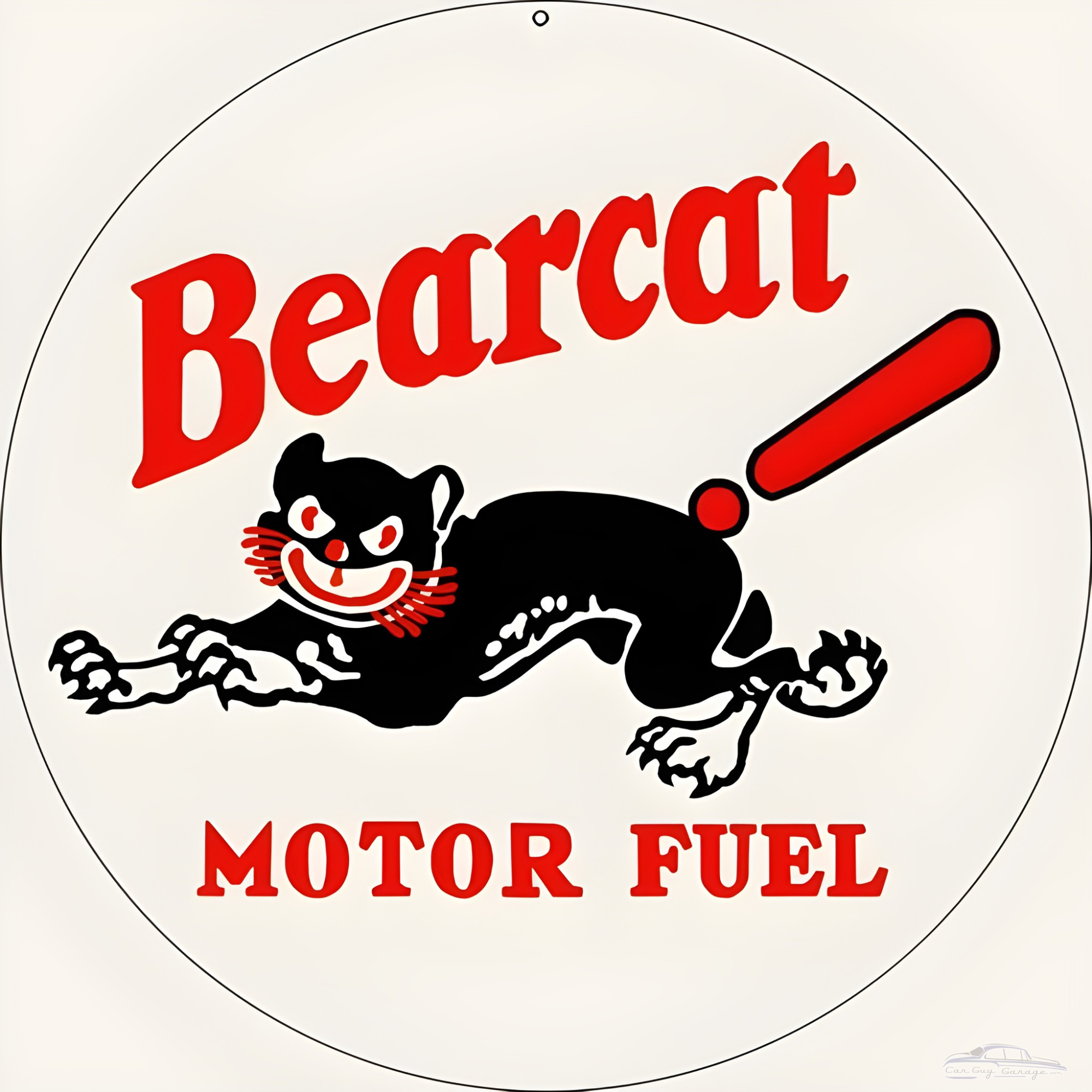 Bearcat Motor Fuel Metal Sign - 14" Round