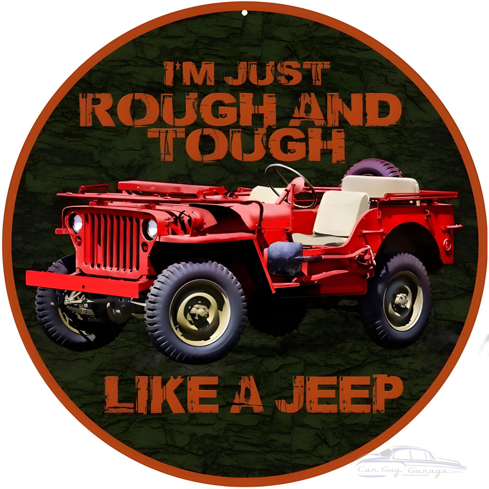Jeep LED Sign - 15" Diameter, Indoor Use, Energy Efficient