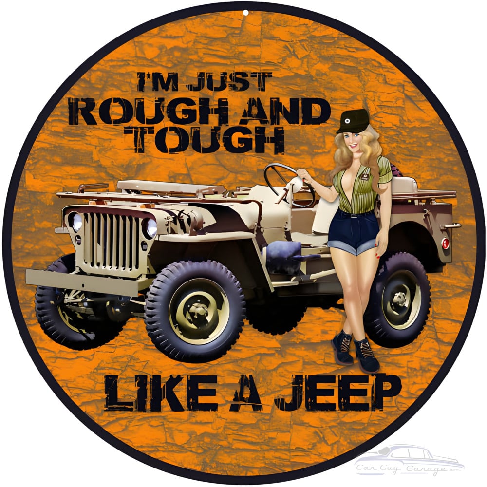 Jeep LED Sign - 15" Diameter, Indoor Use, Energy Efficient