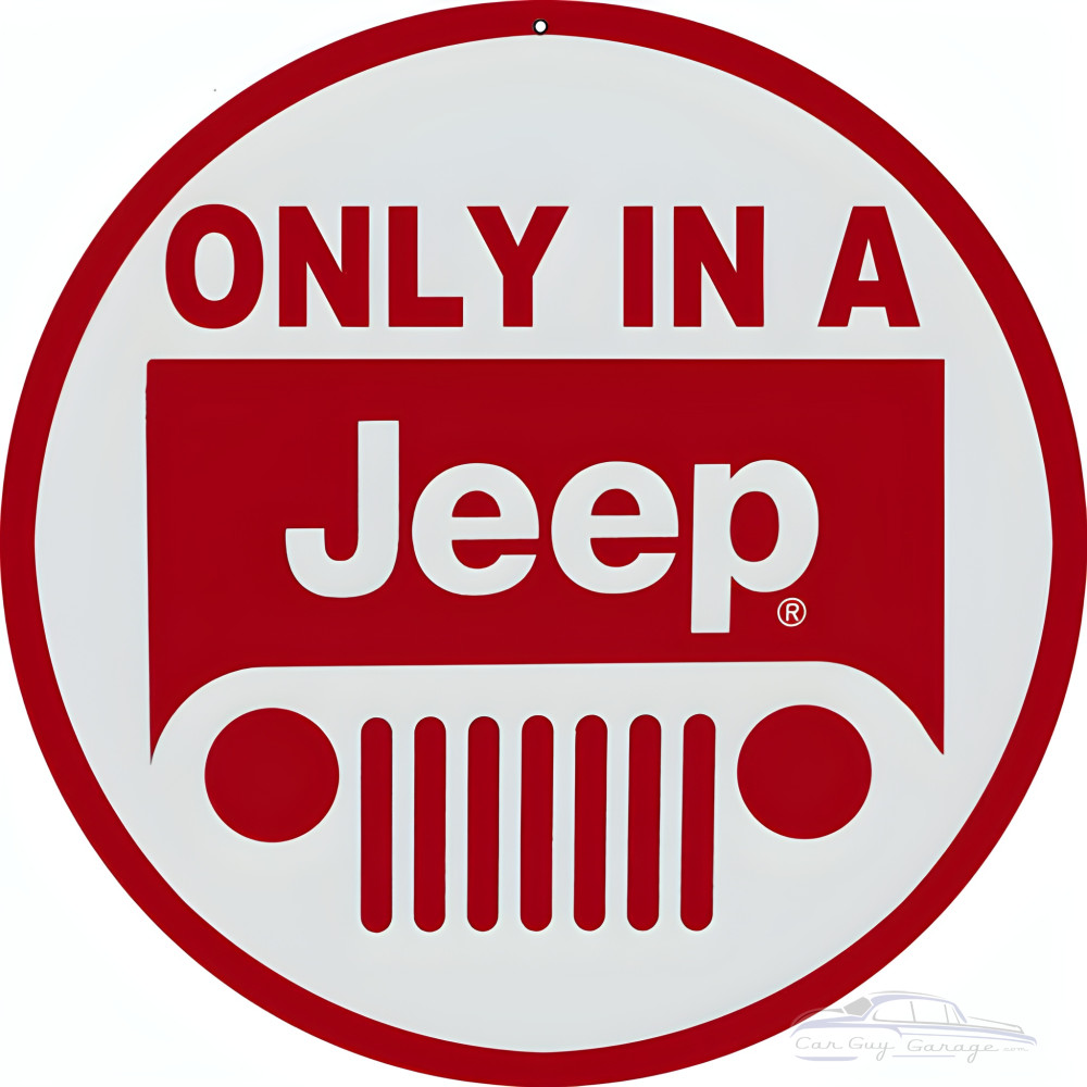 Jeep LED Sign - 15" Diameter, Indoor Use, Energy Efficient