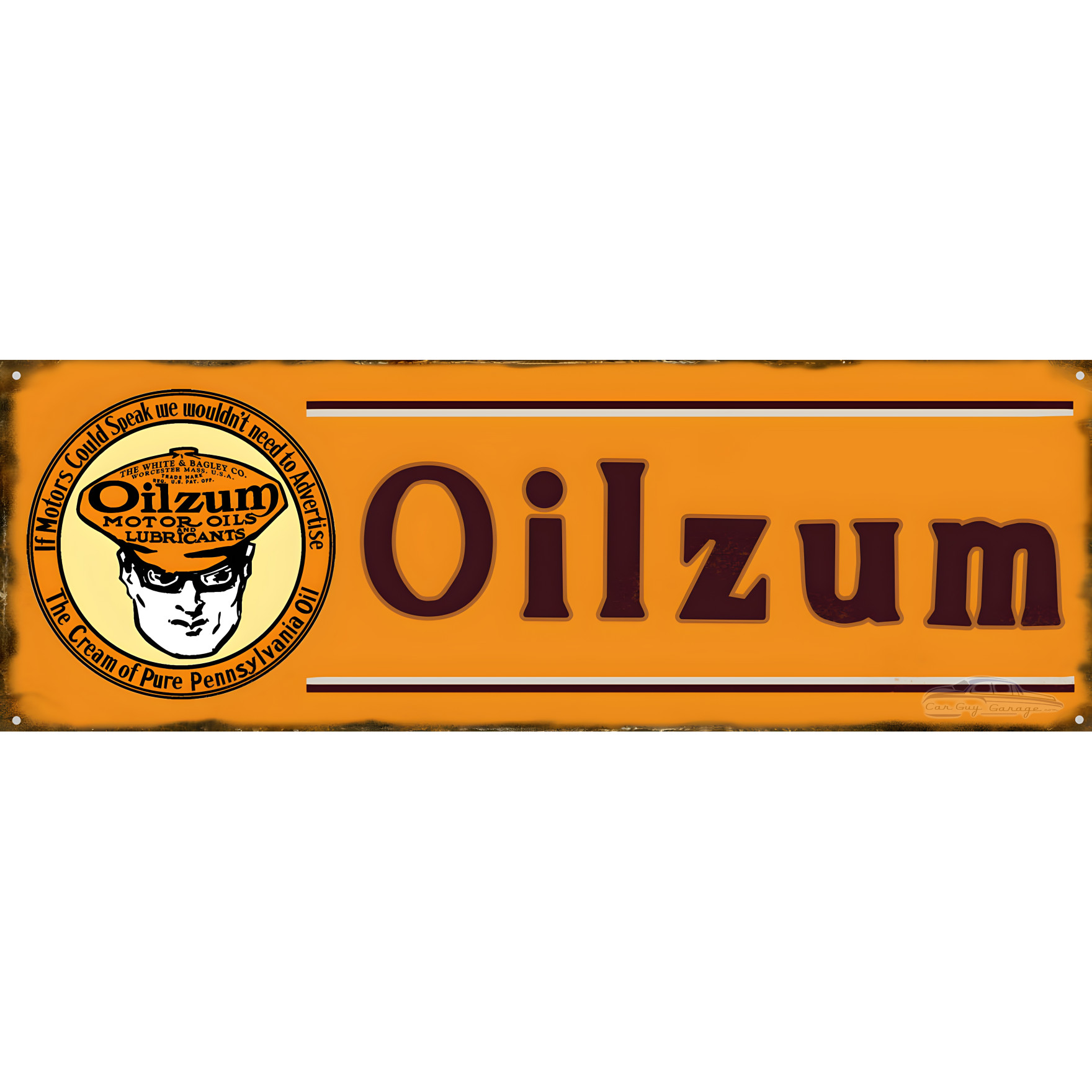 Oilzum Motor Oils And Lubricants Metal Sign - 6" x 18"