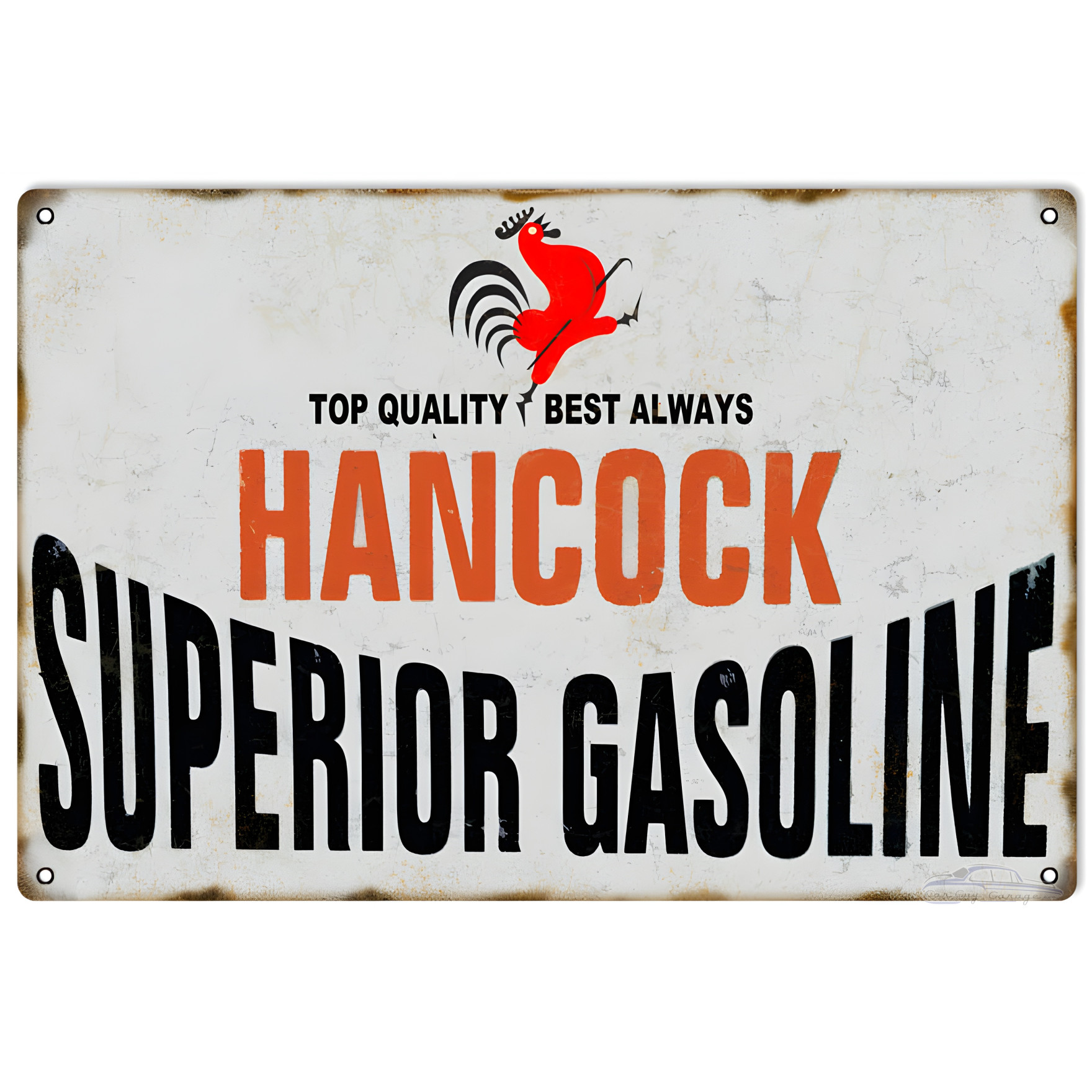 Hancock Superior Gasoline Metal Sign - 12" x 18"