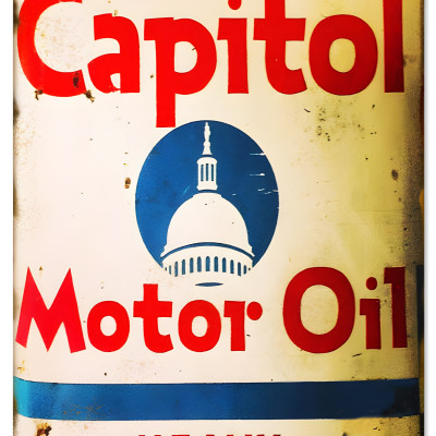 Capitol Motor Oil Metal Sign - 12" x 18"