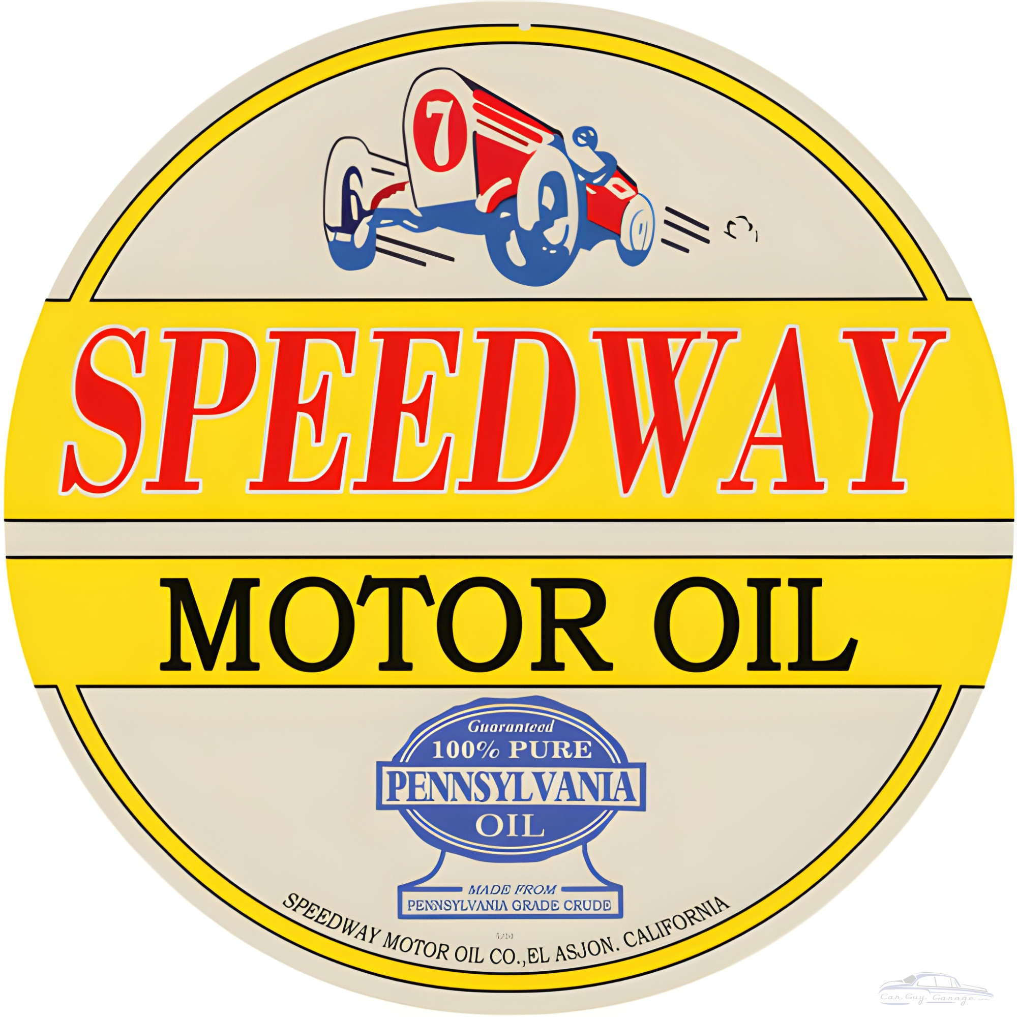 Speedway Motor Oil Metal Sign - 18" Round