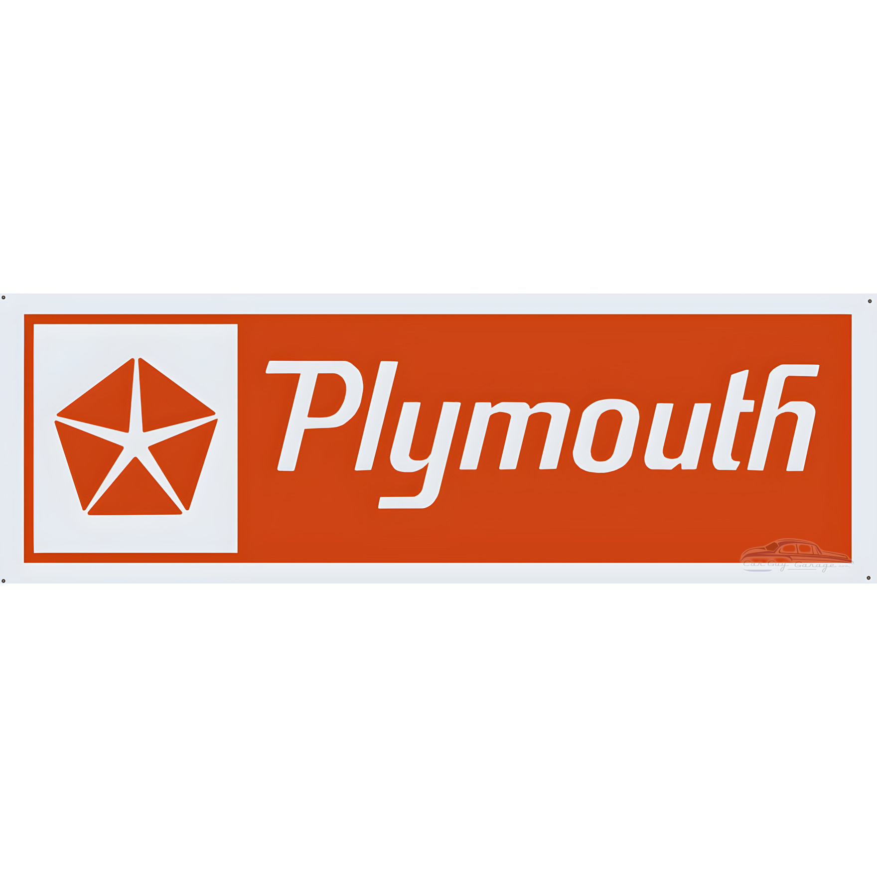 Plymouth Metal Sign - 6" x 18"
