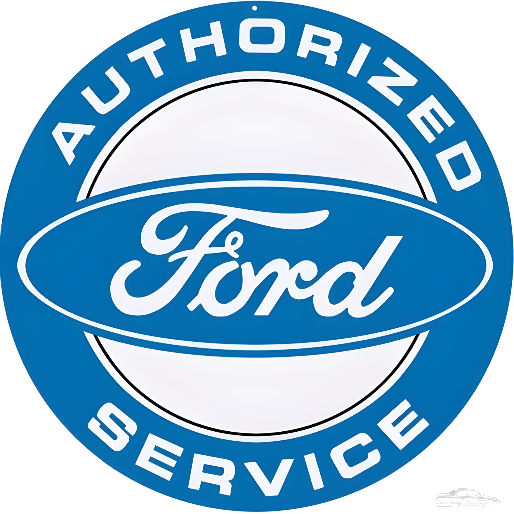 Authorized Ford Service Metal Sign - 14" Round