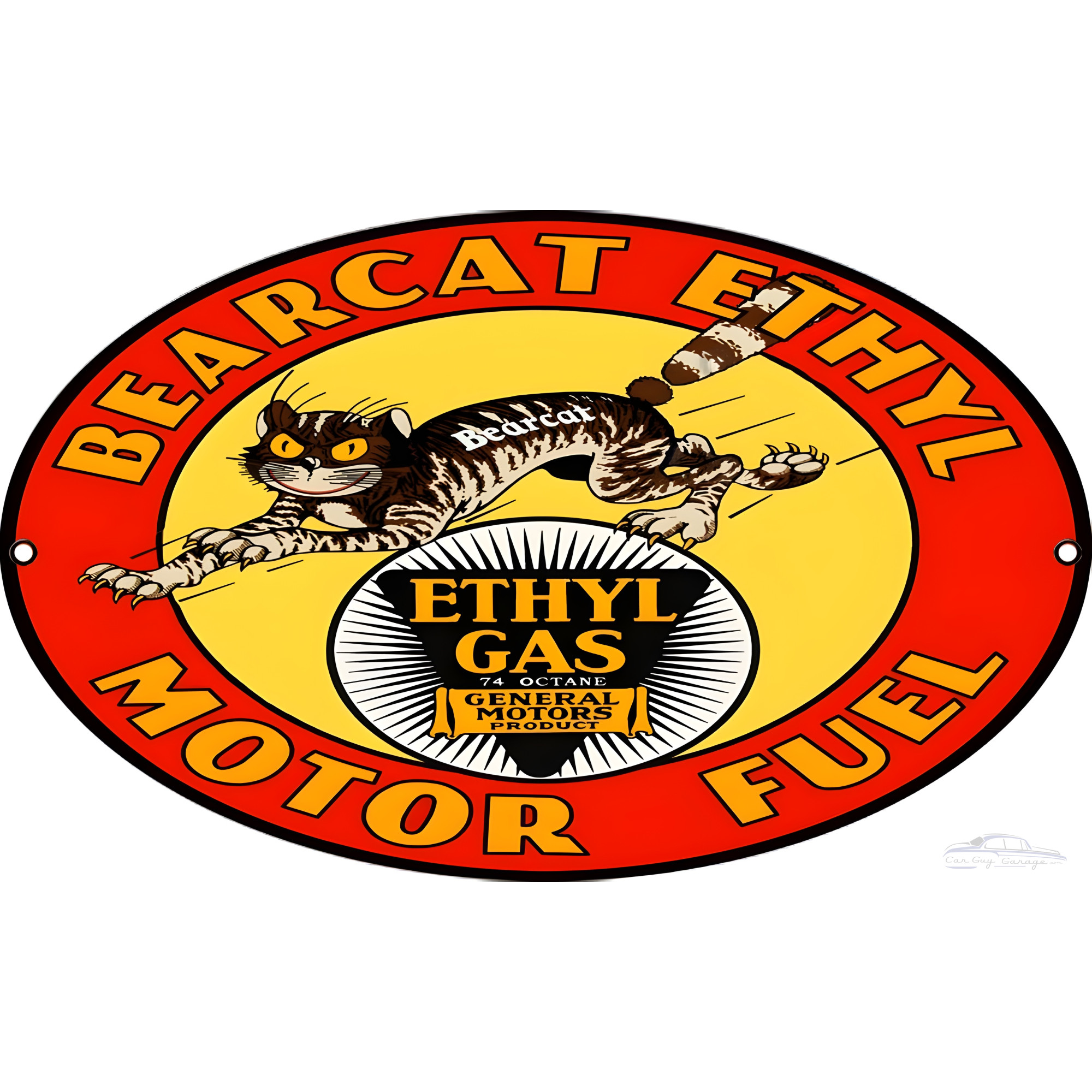 Bearcat Ethyl Motor Fuel Metal Sign - 11" x 18"