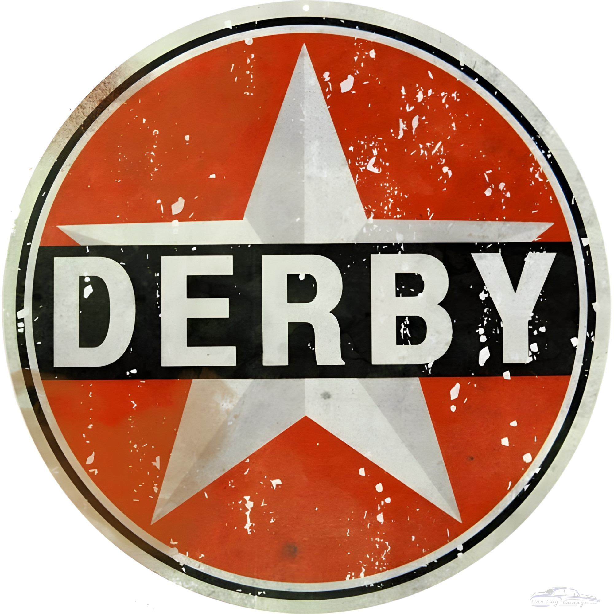 Derby Motor Oil Metal Sign - 24" Round