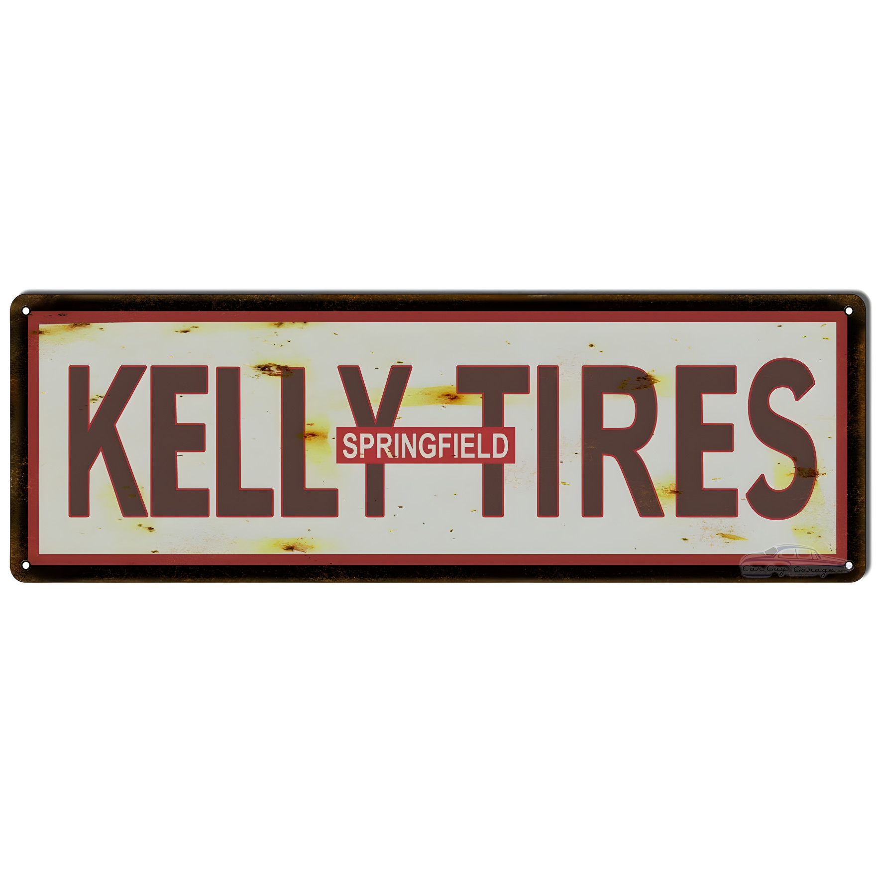 Kelly Tires Springfield Metal Sign - 8" x 24"