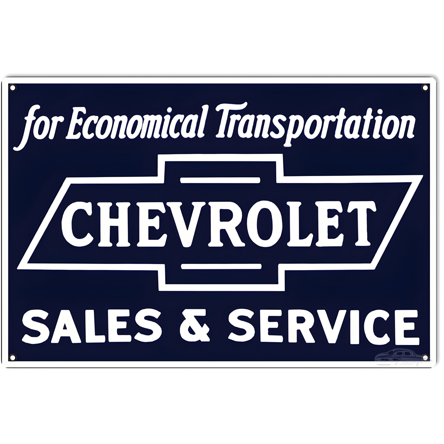 Economical Transportation Chevrolet Metal Sign - 12" x 18"