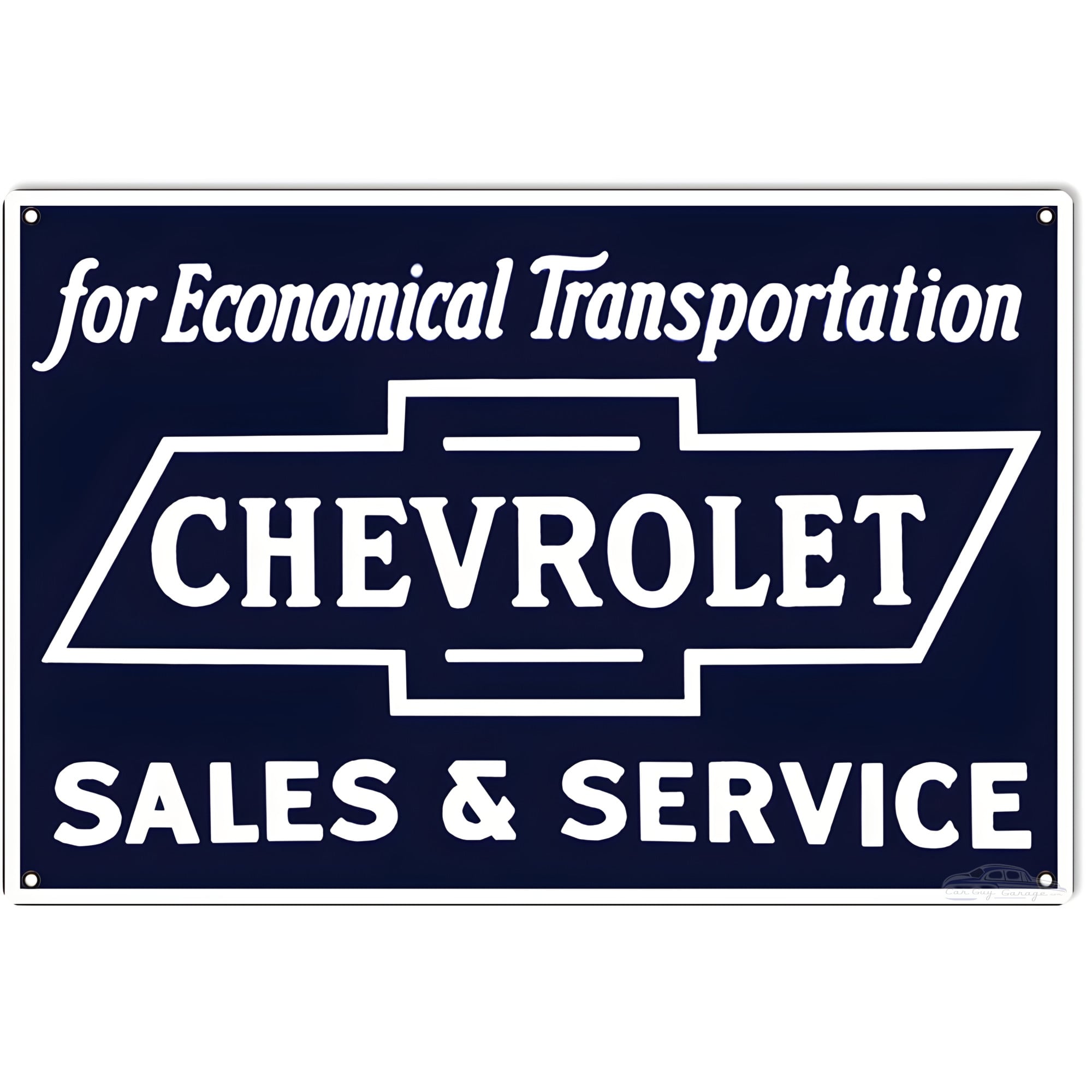 Economical Transportation Chevrolet Metal Sign - 12" x 18"